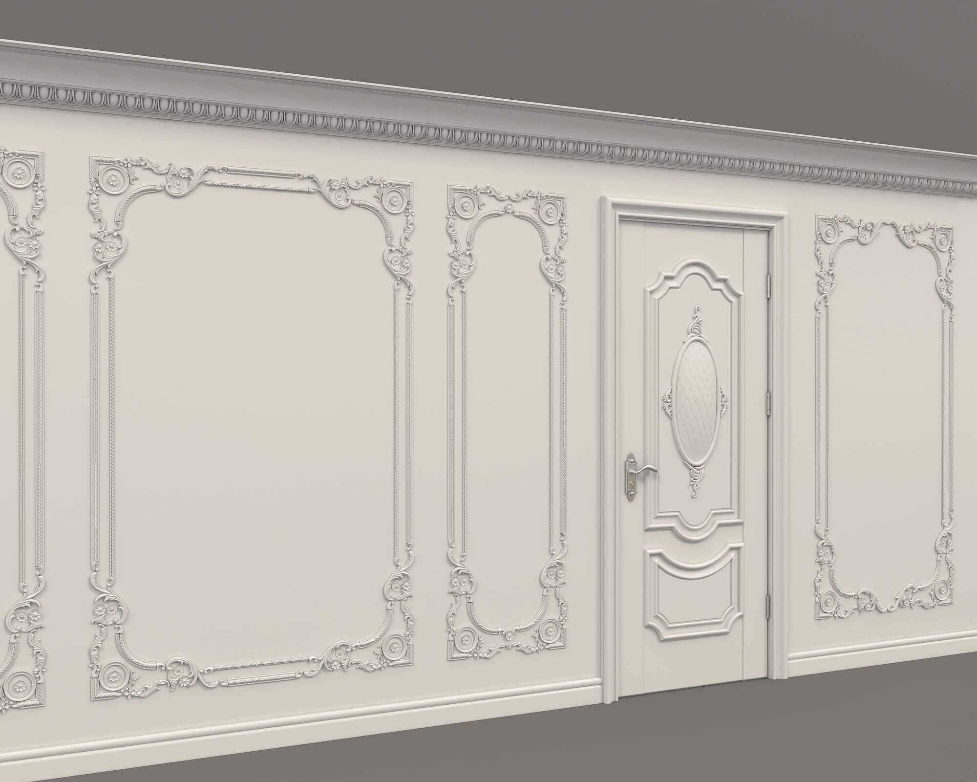 European Style Interior Wall Decoration 5 - 3D Model by nhattuankts