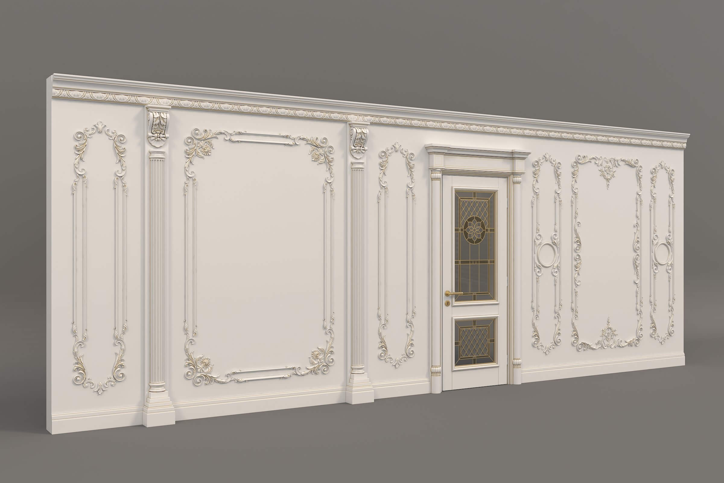 European Style Interior Wall Decoration 6 - 3D Model by nhattuankts