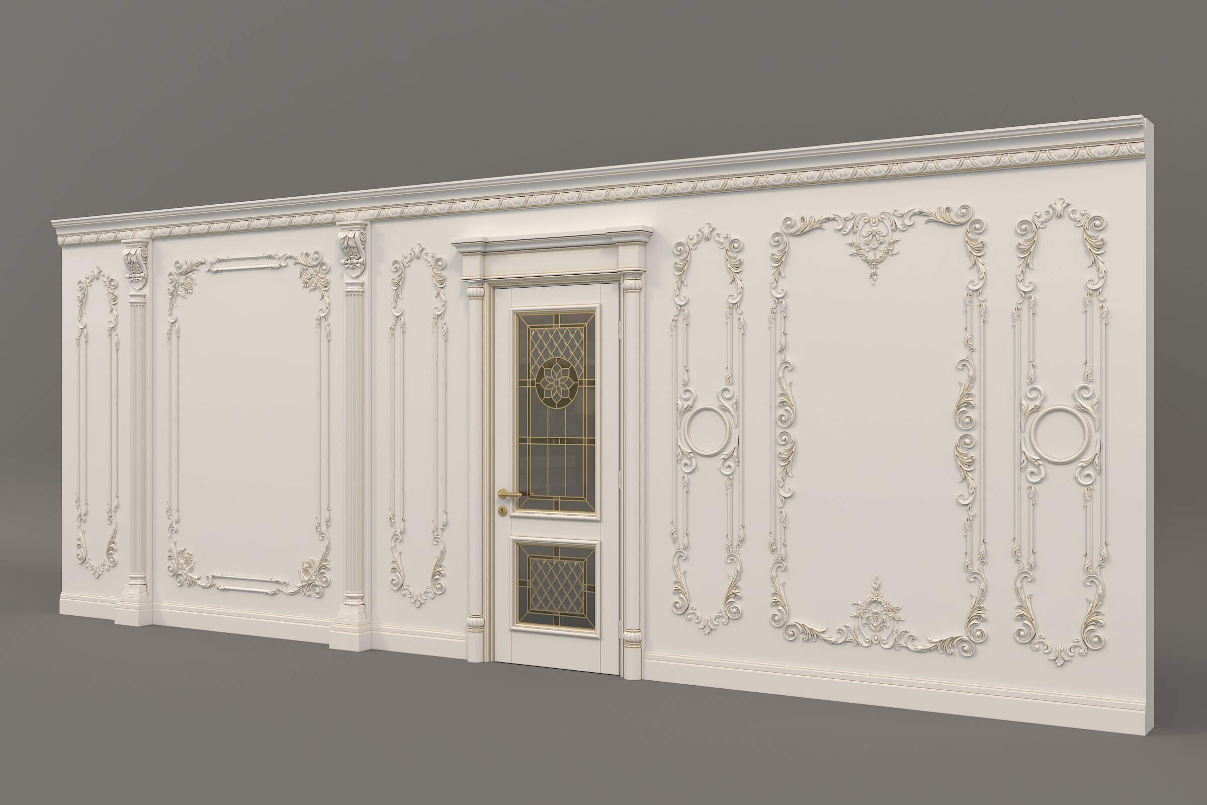 European Style Interior Wall Decoration 6 - 3D Model by nhattuankts