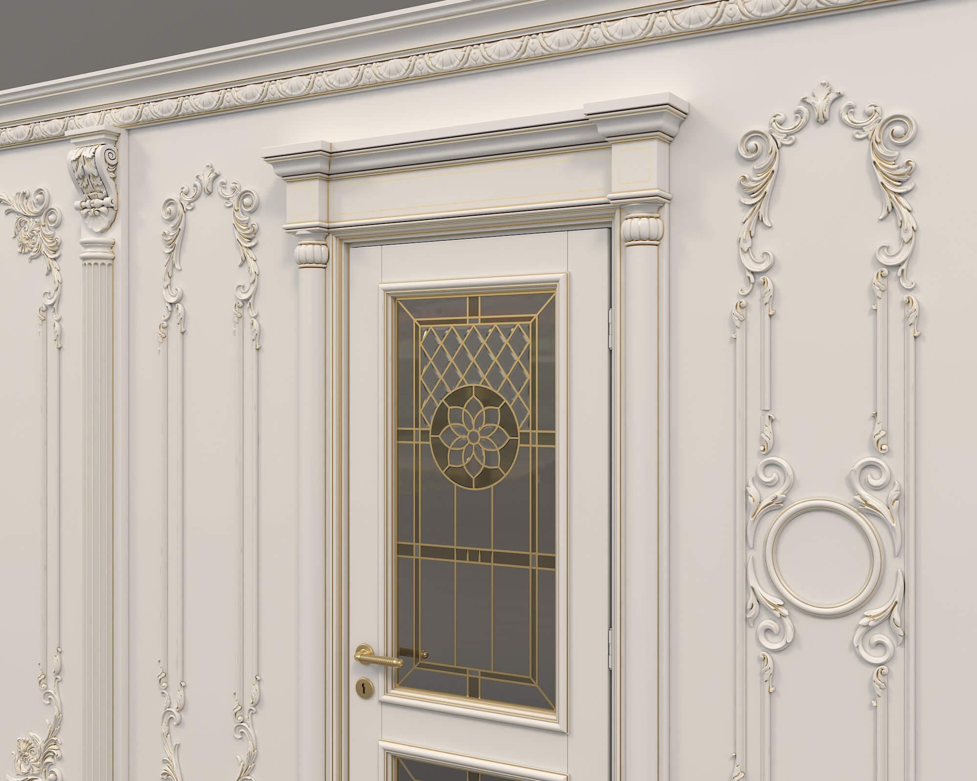 European Style Interior Wall Decoration 6 - 3D Model by nhattuankts