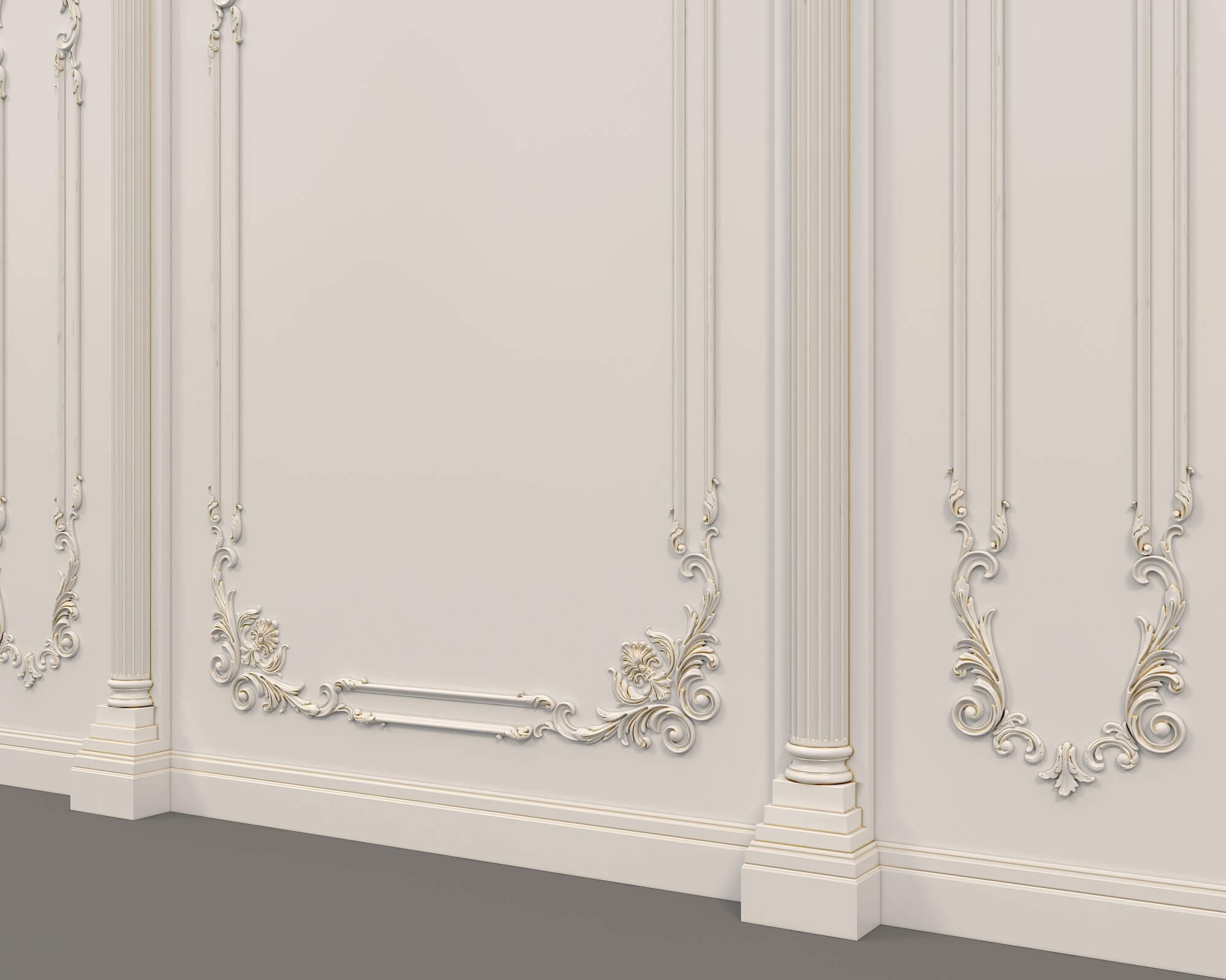 European Style Interior Wall Decoration 6 - 3D Model by nhattuankts