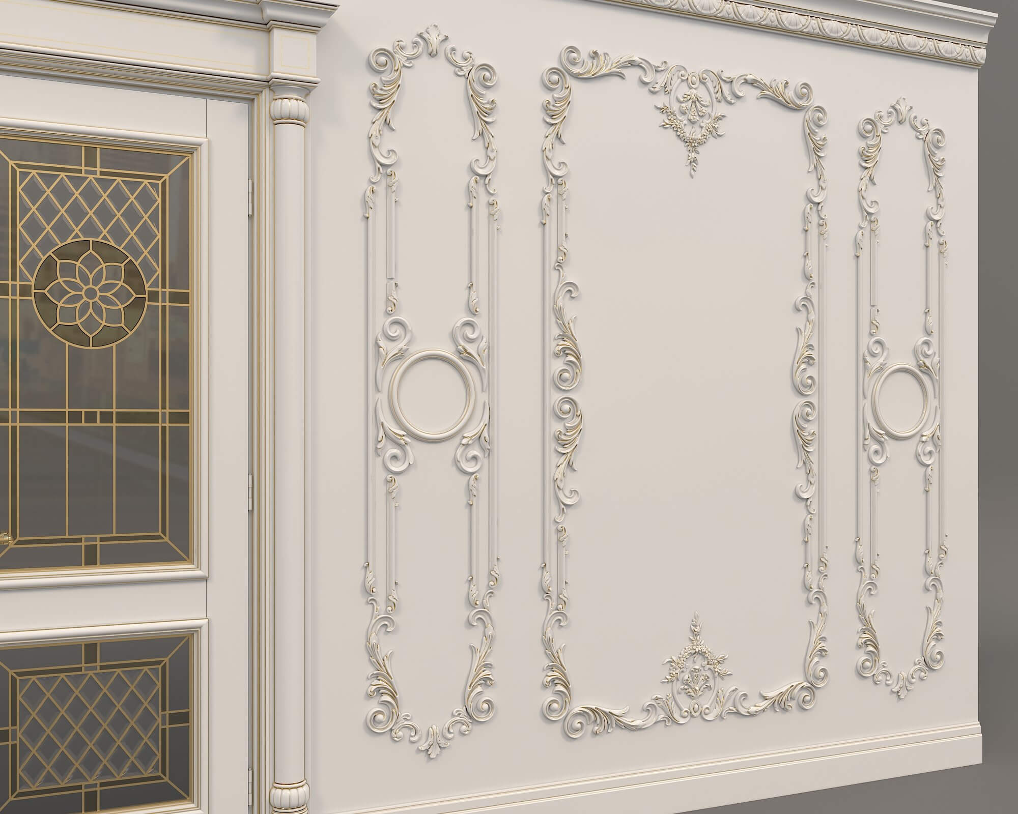 European Style Interior Wall Decoration 6 - 3D Model by nhattuankts