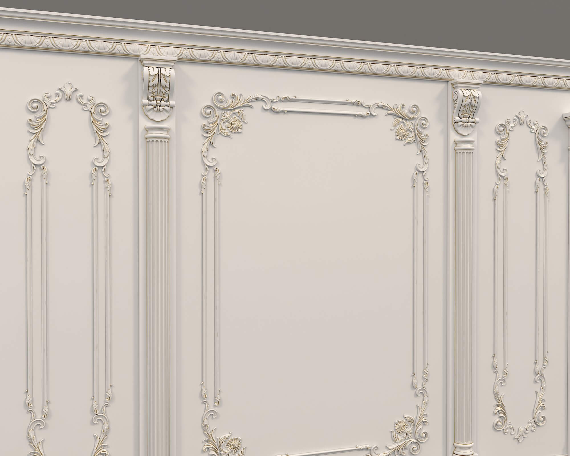 European Style Interior Wall Decoration 6 - 3D Model by nhattuankts