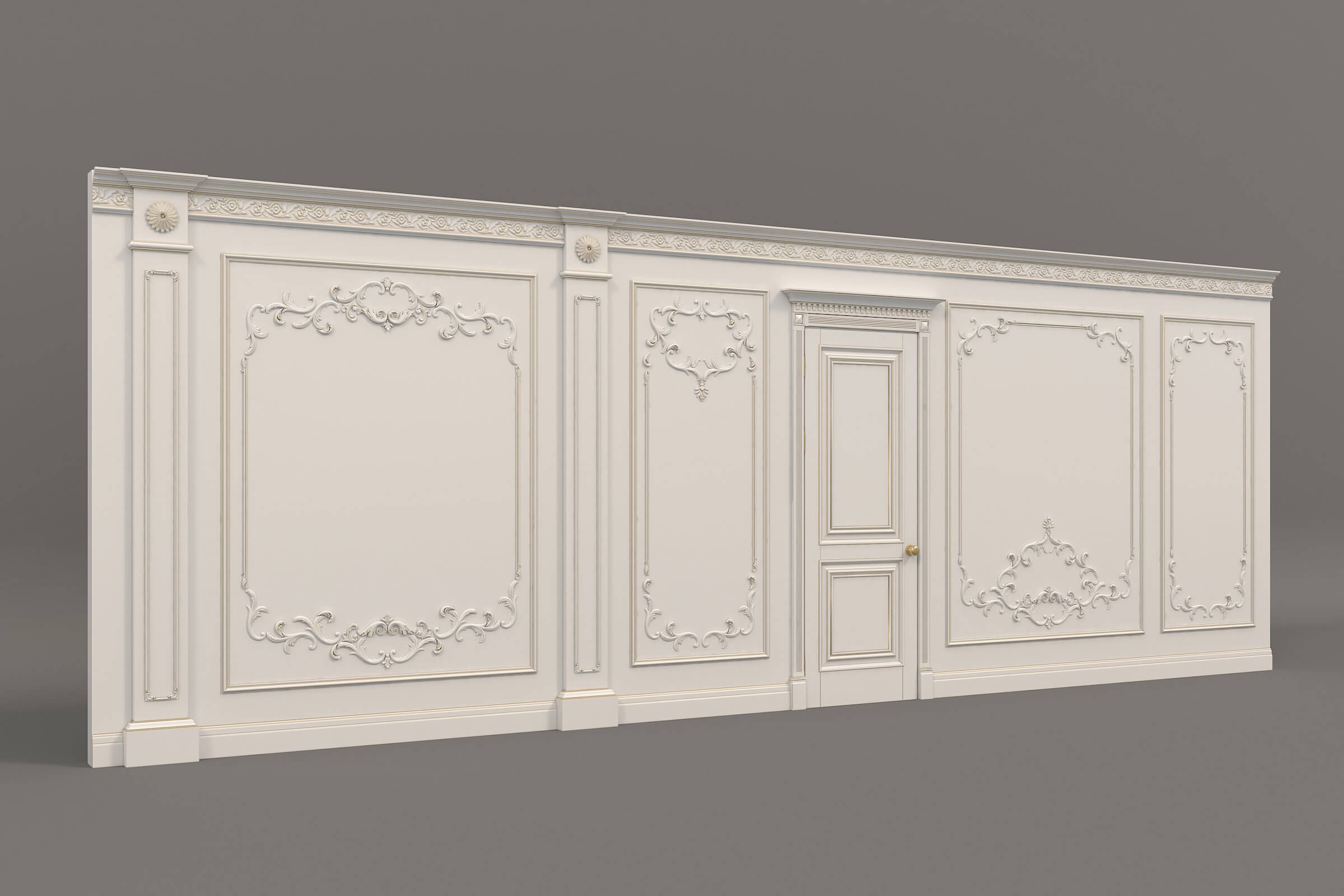 European Style Interior Wall Decoration 7 - 3D Model by nhattuankts