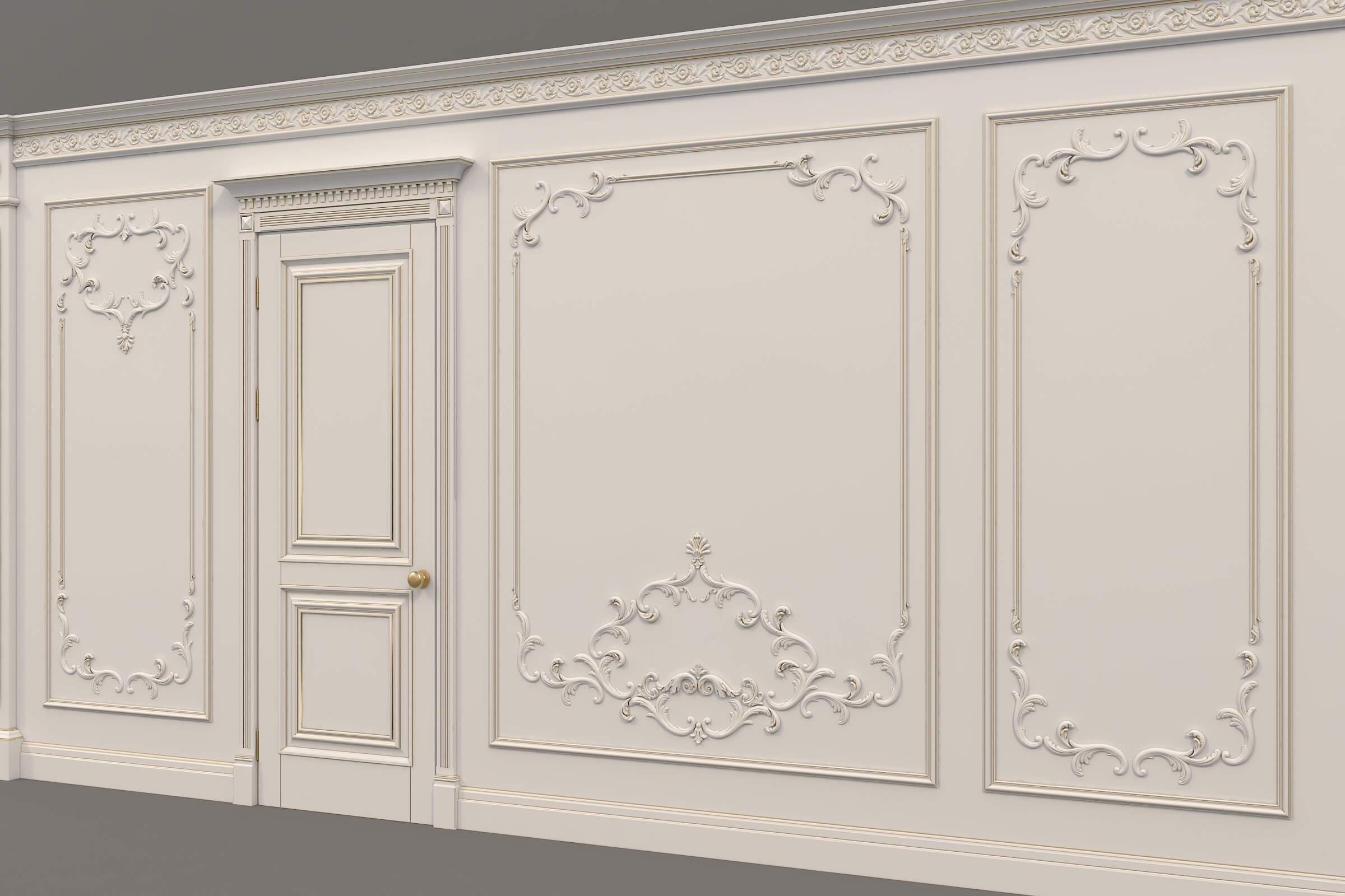 European Style Interior Wall Decoration 7 - 3D Model by nhattuankts