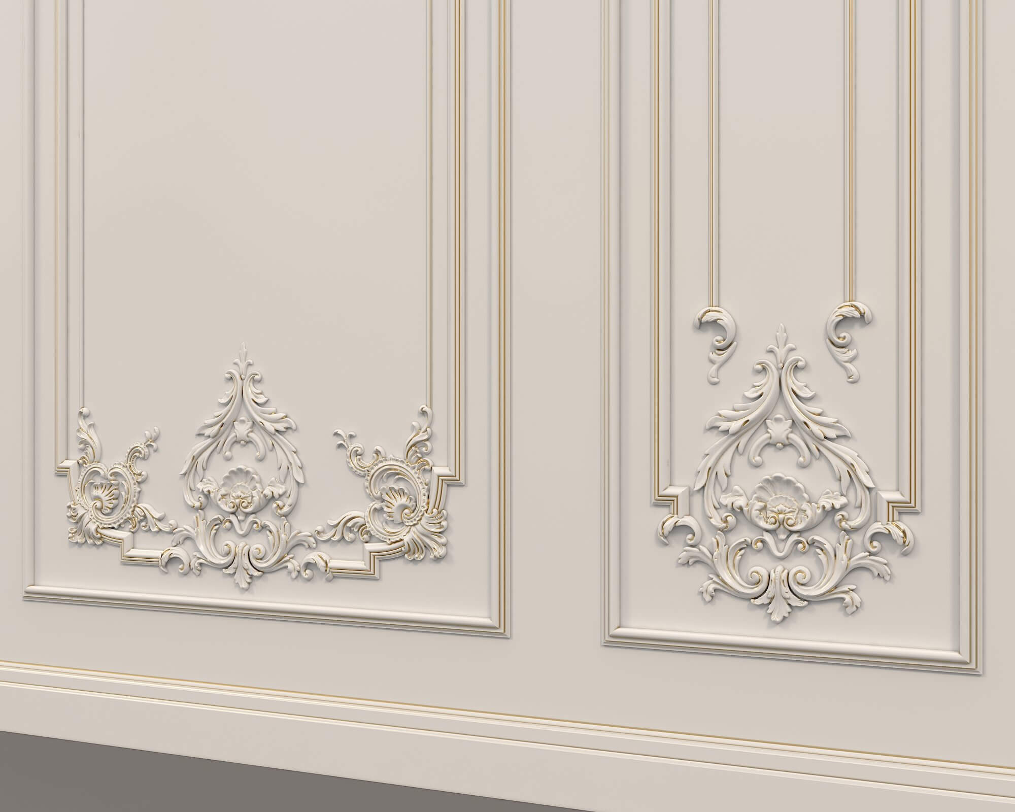 European Style Interior Wall Decoration 8 - 3D Model by nhattuankts