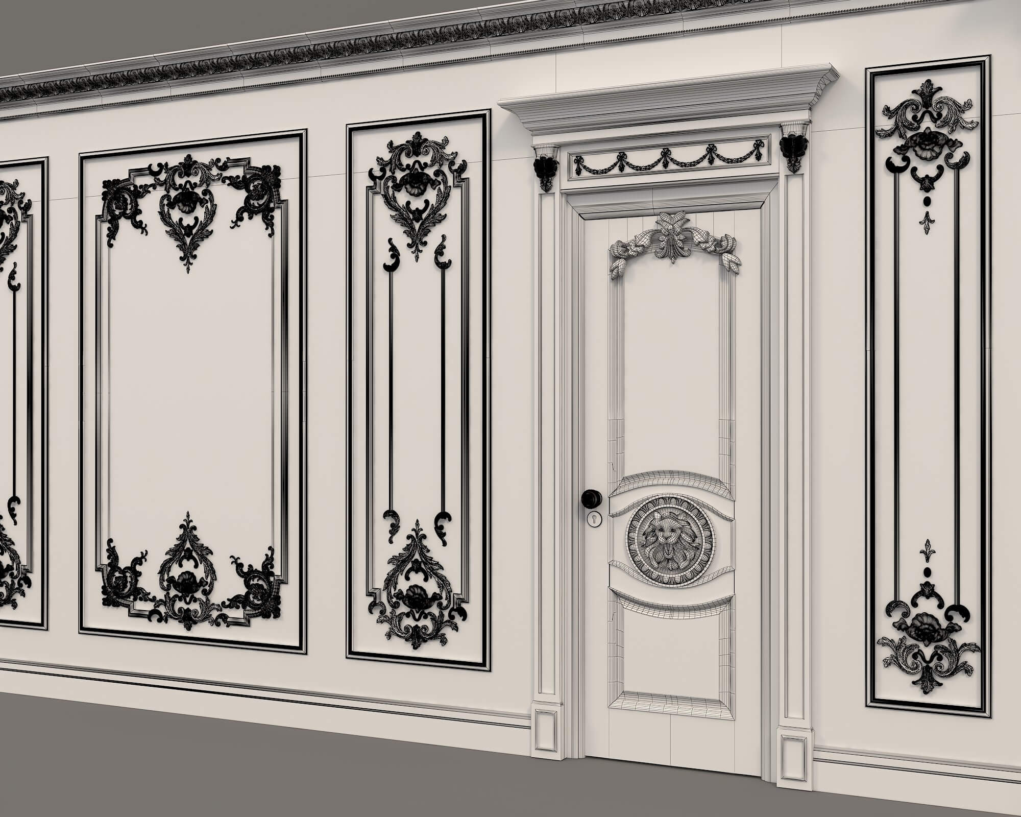European Style Interior Wall Decoration 8 - 3D Model by nhattuankts