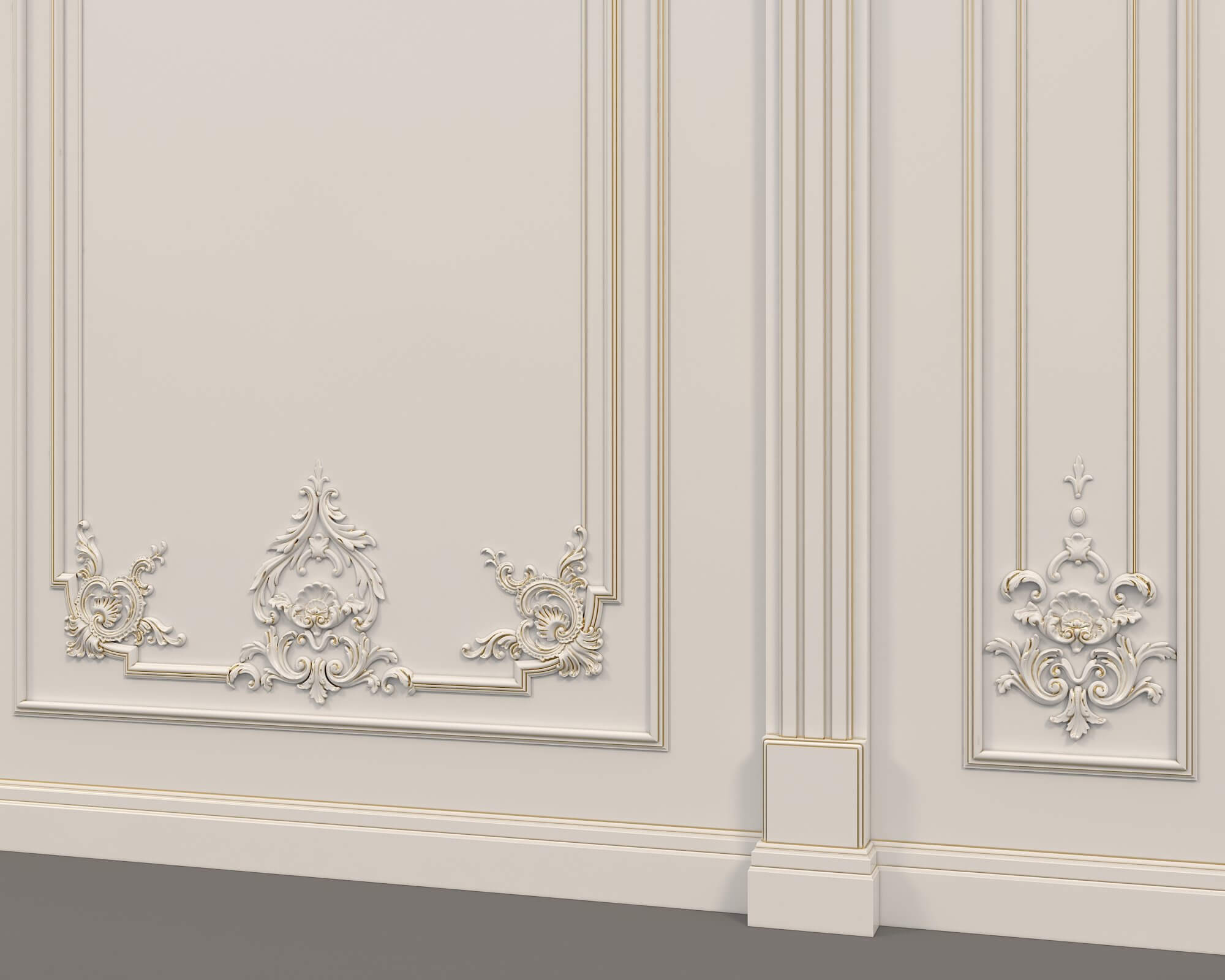 European Style Interior Wall Decoration 8 - 3D Model by nhattuankts