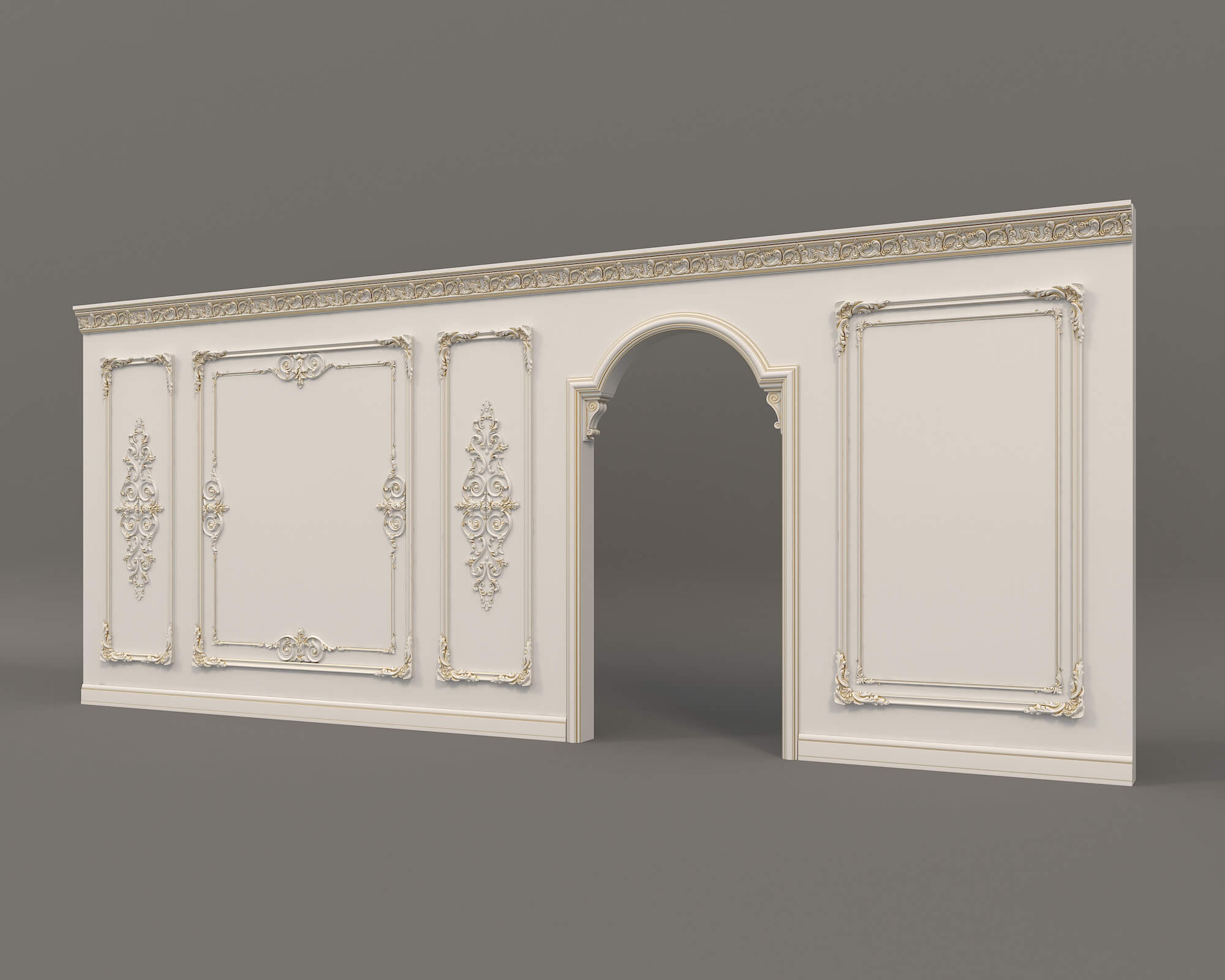 European Style Interior Wall Decoration 9 - 3D Model by nhattuankts