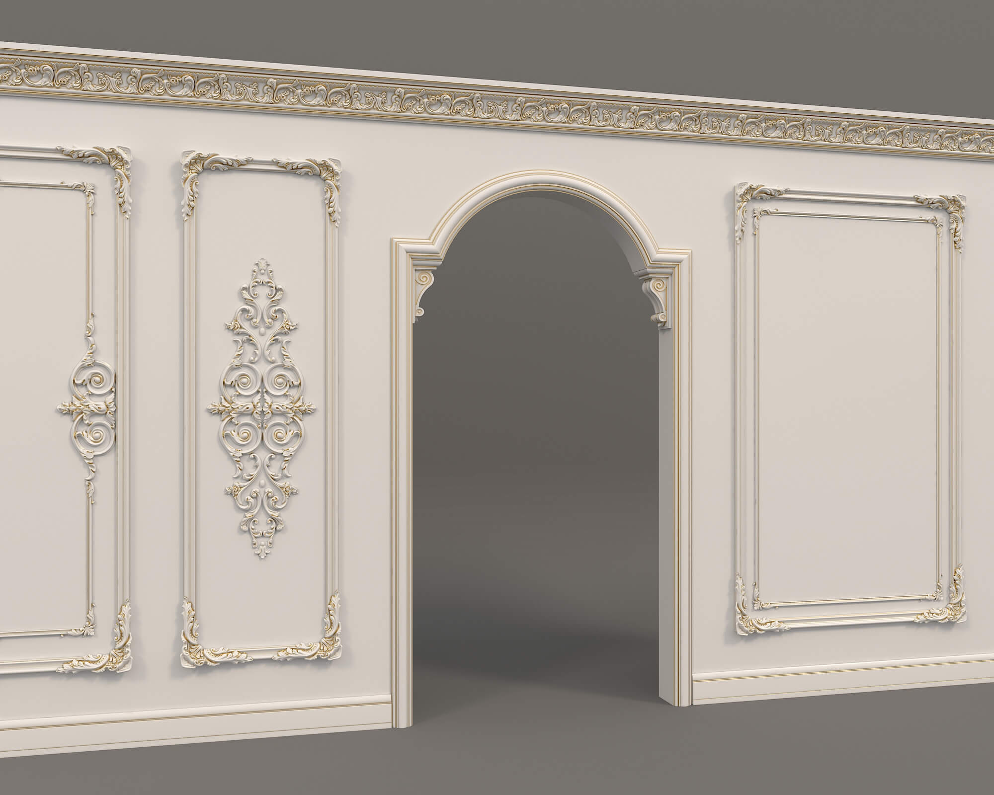 European Style Interior Wall Decoration 9 - 3D Model by nhattuankts