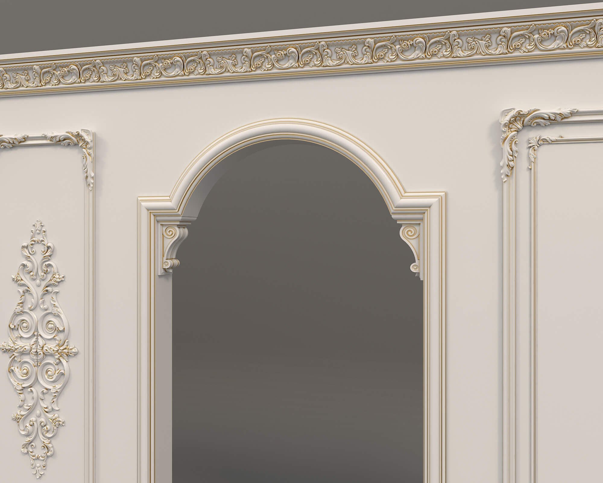 European Style Interior Wall Decoration 9 - 3D Model by nhattuankts