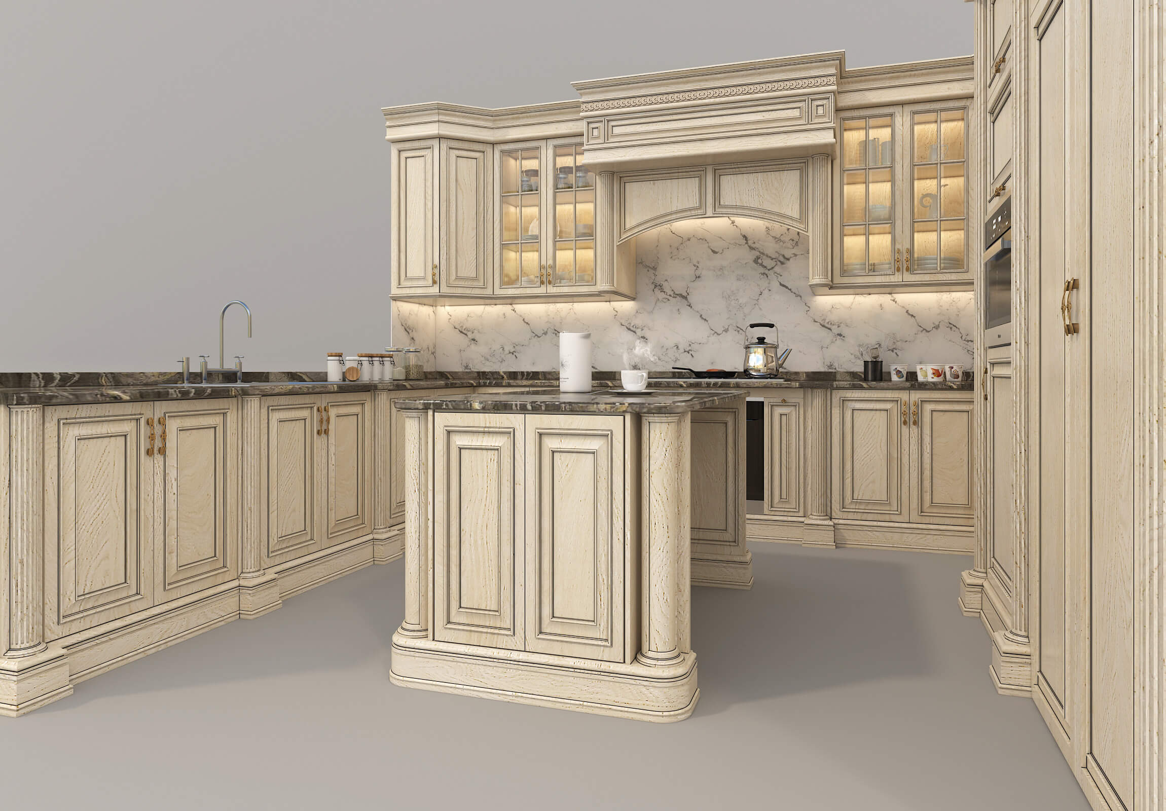 European Style Kitchen 6 - 3D Model by nhattuankts