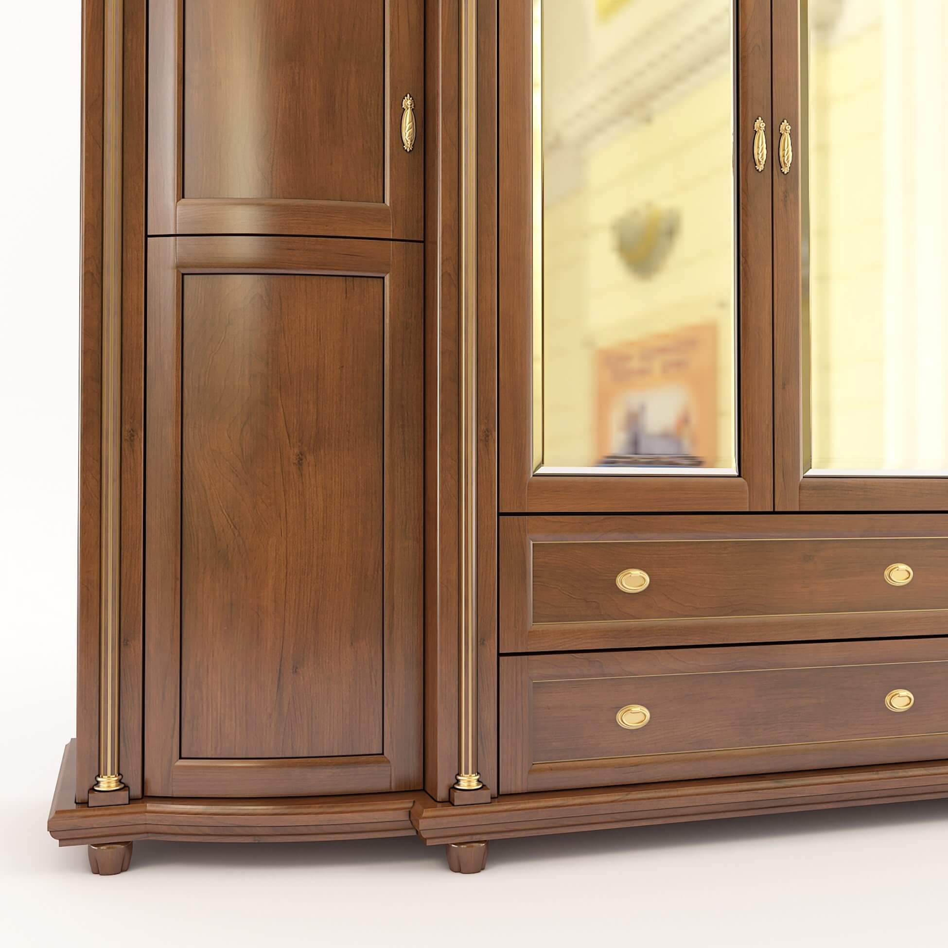 European Style Wardrobe 2 - 3D Model by nhattuankts