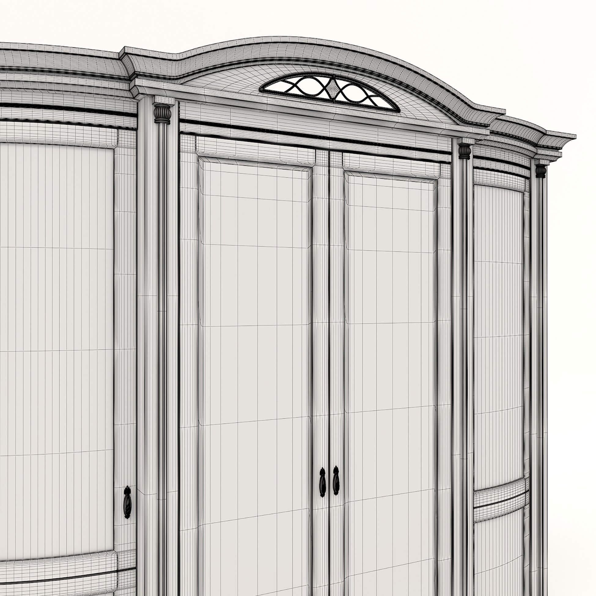 European Style Wardrobe 2 - 3D Model by nhattuankts