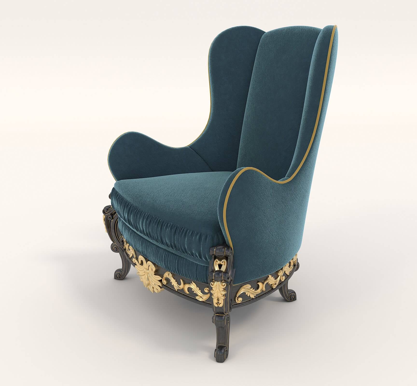 European Styte Armchair and Table Set - 3D Model by nhattuankts