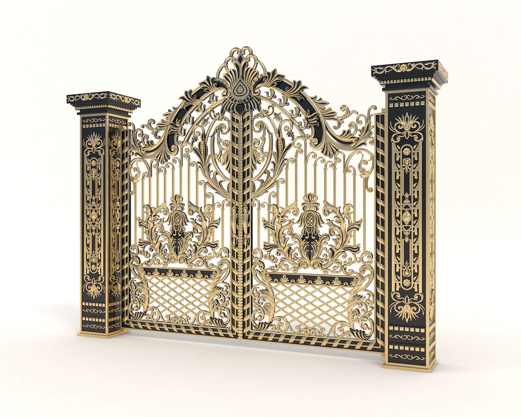 Classic Mansion Gate 3D Render, Digital Art by nhattuankts