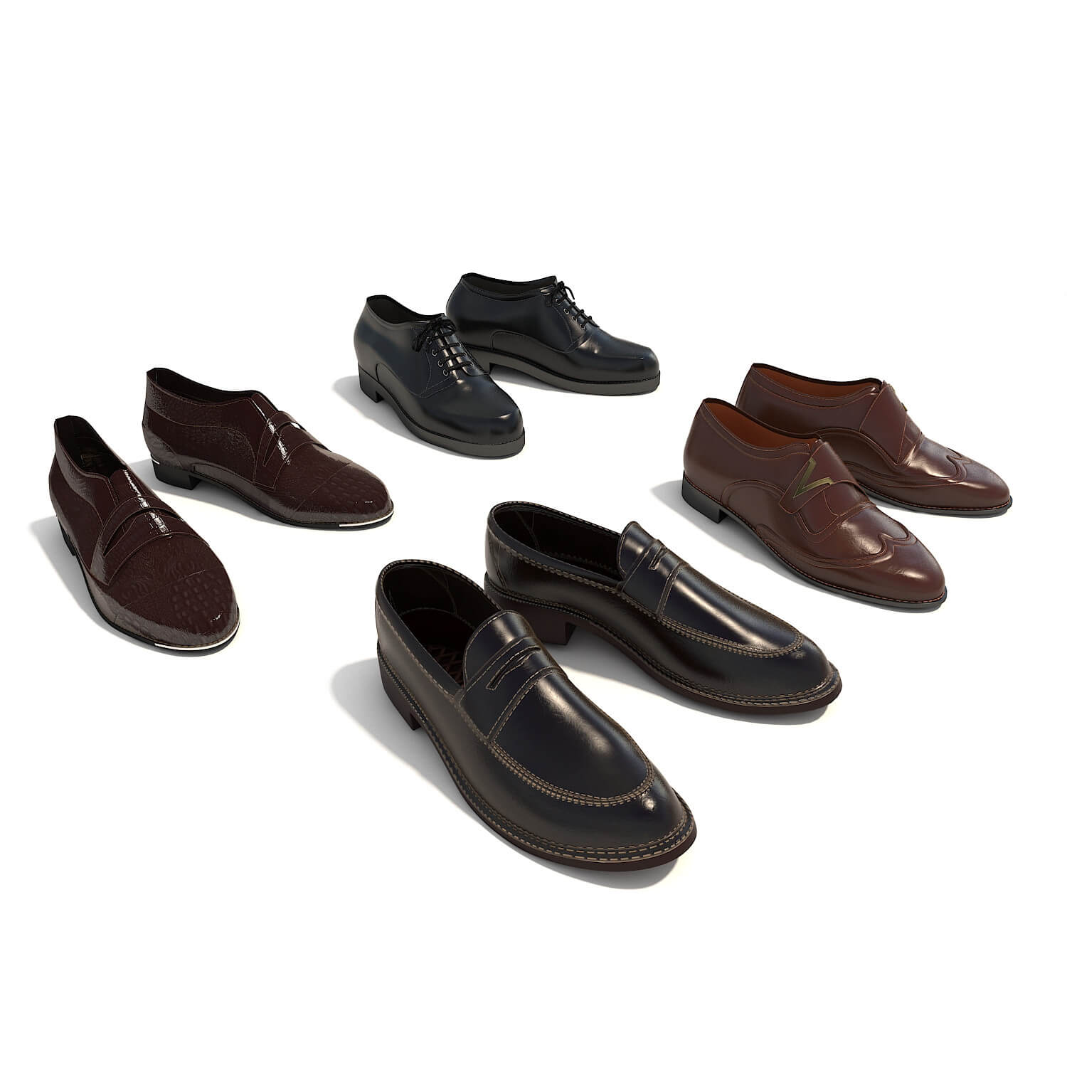 Leather Shoes 6 - 3D Model by nhattuankts