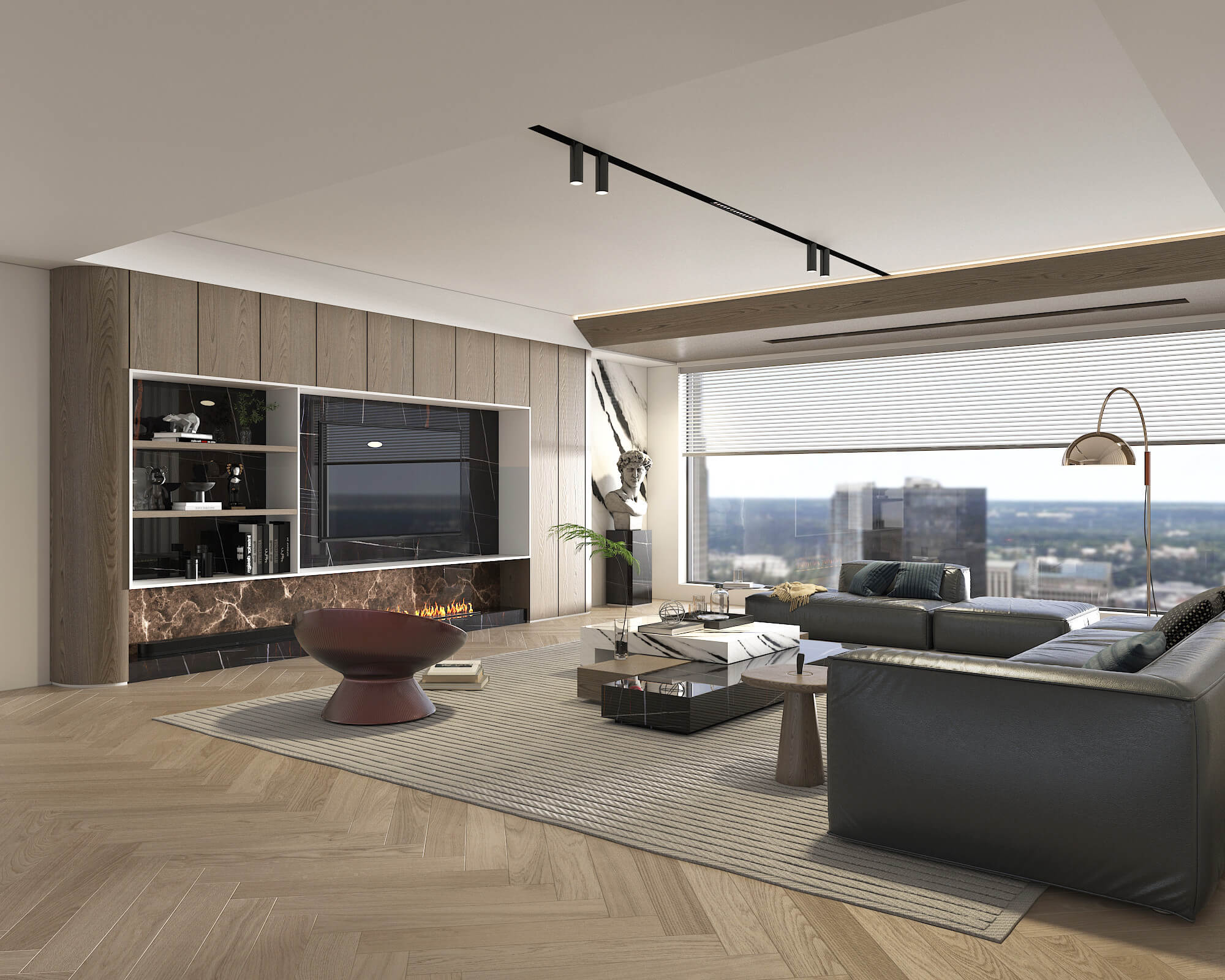 Living Room and Kitchen Scene 2 - 3D Model by nhattuankts
