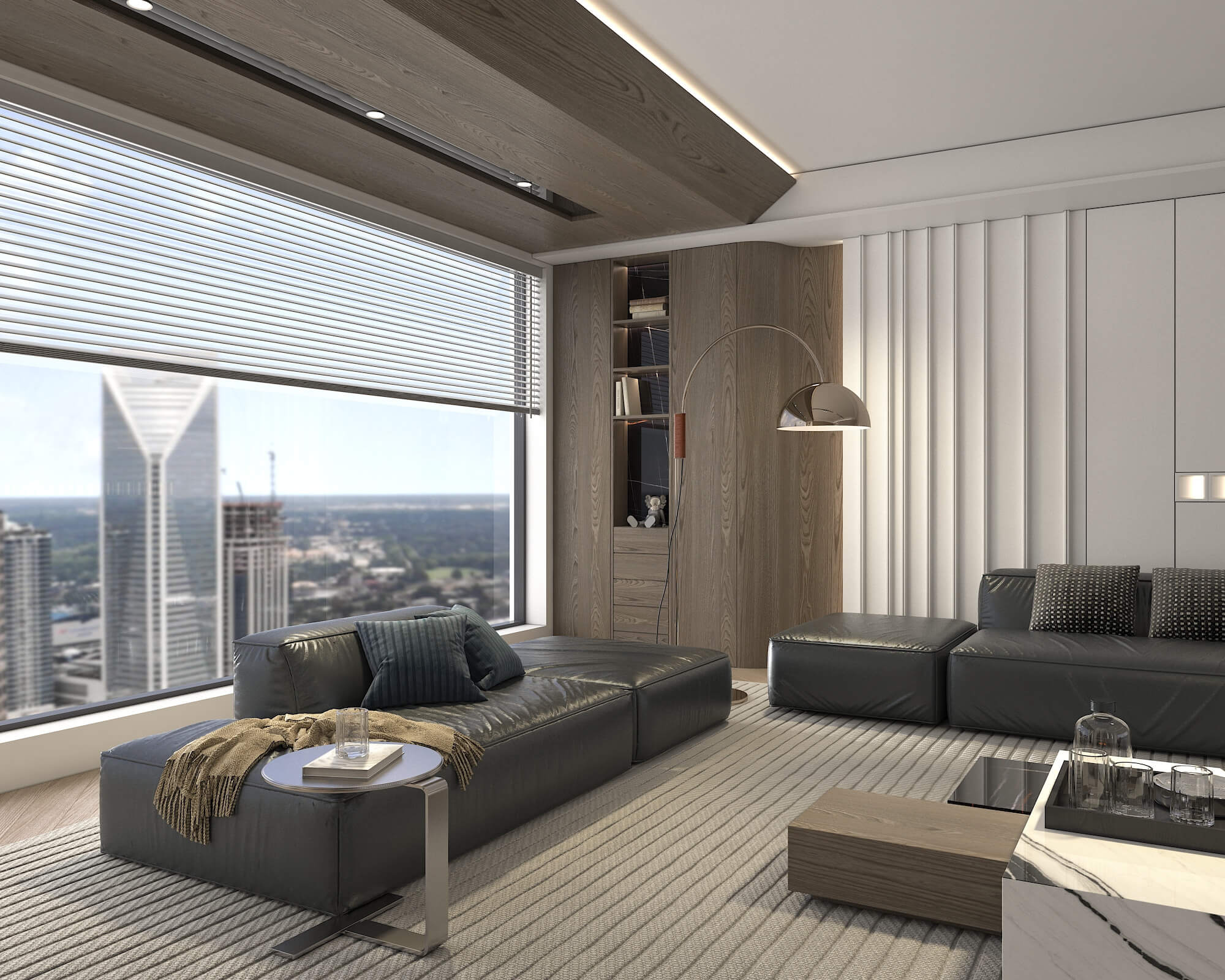 Living Room and Kitchen Scene 2 - 3D Model by nhattuankts