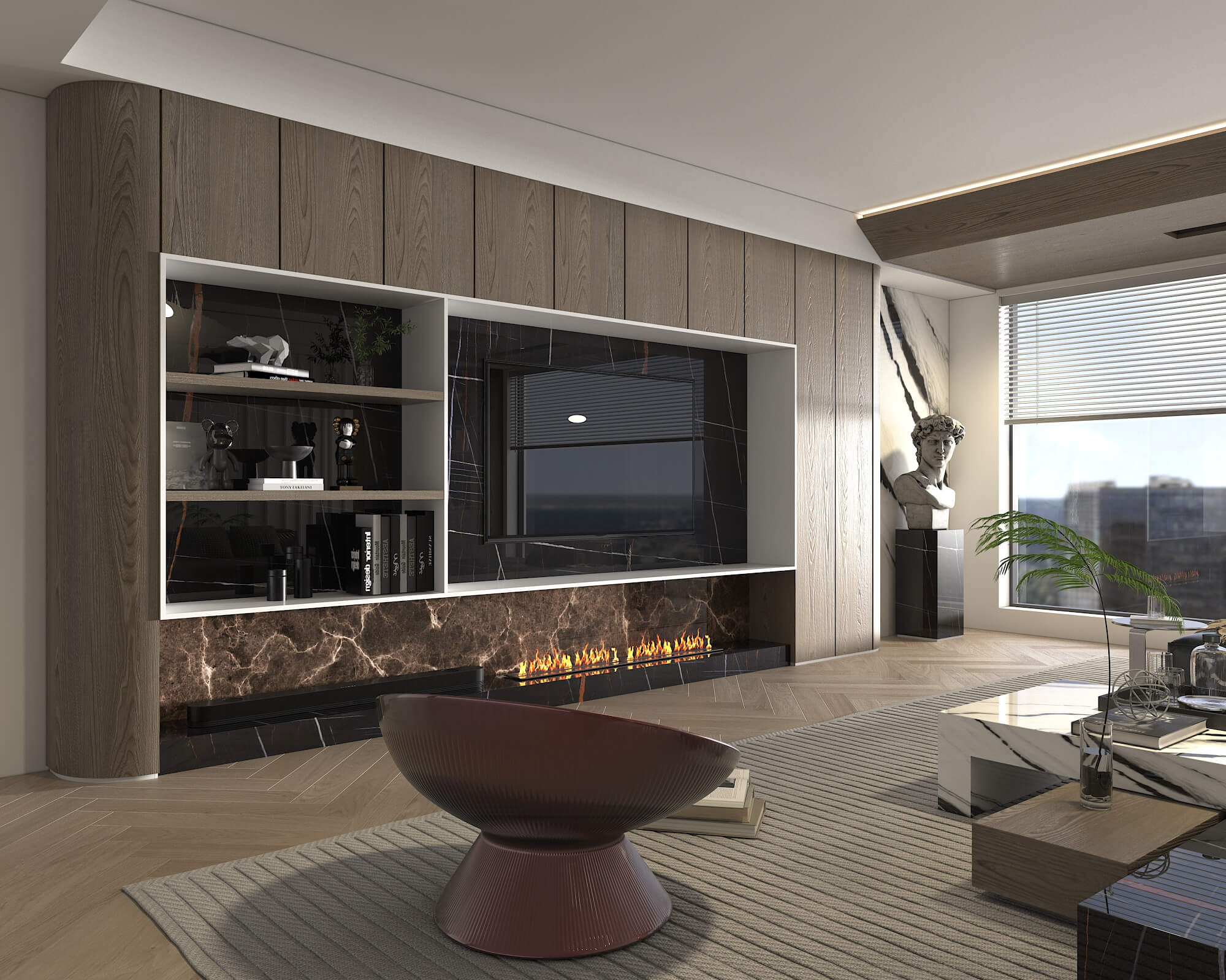 Living Room and Kitchen Scene 2 - 3D Model by nhattuankts