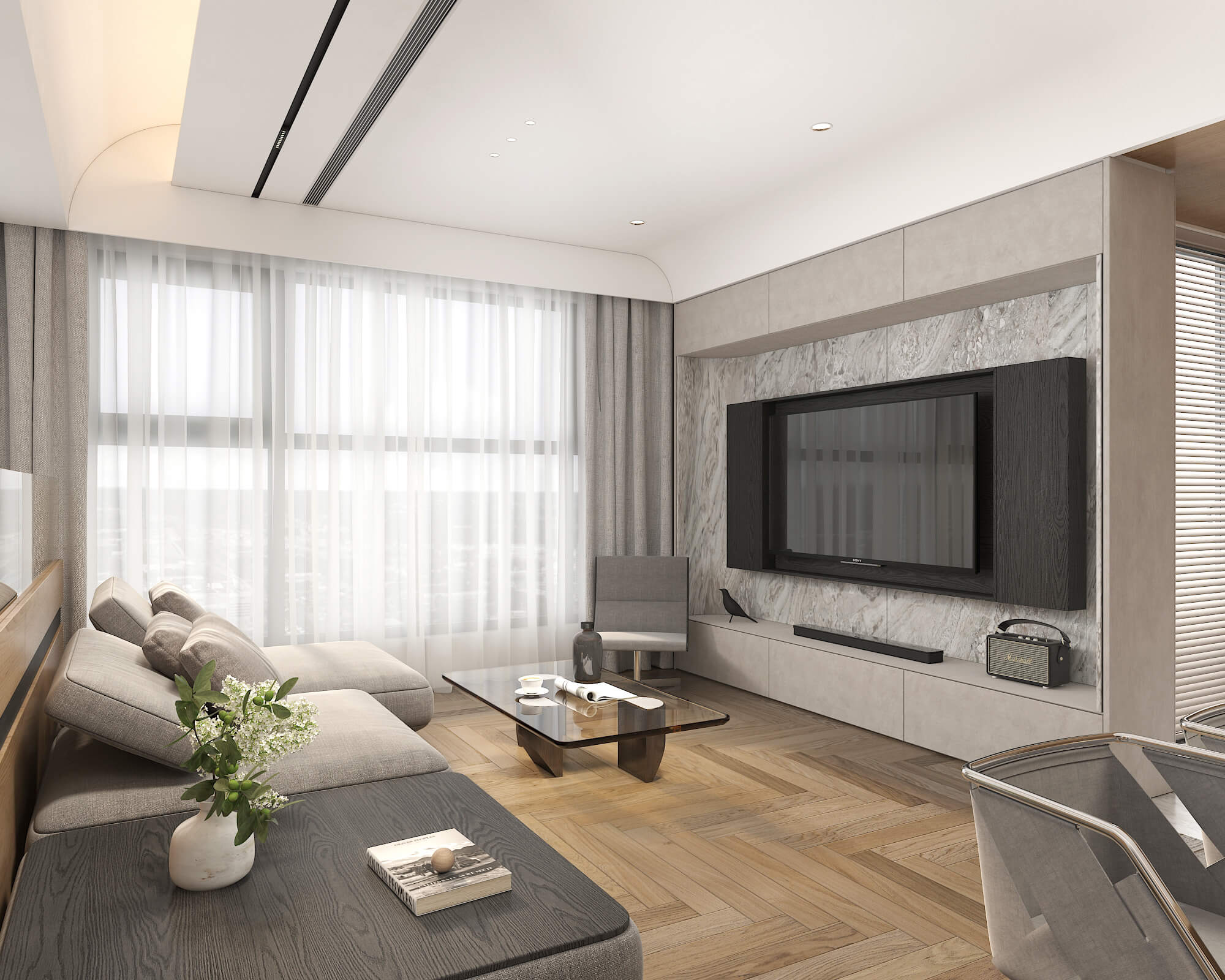 Living Room and Kitchen Scene 3 - 3D Model by nhattuankts