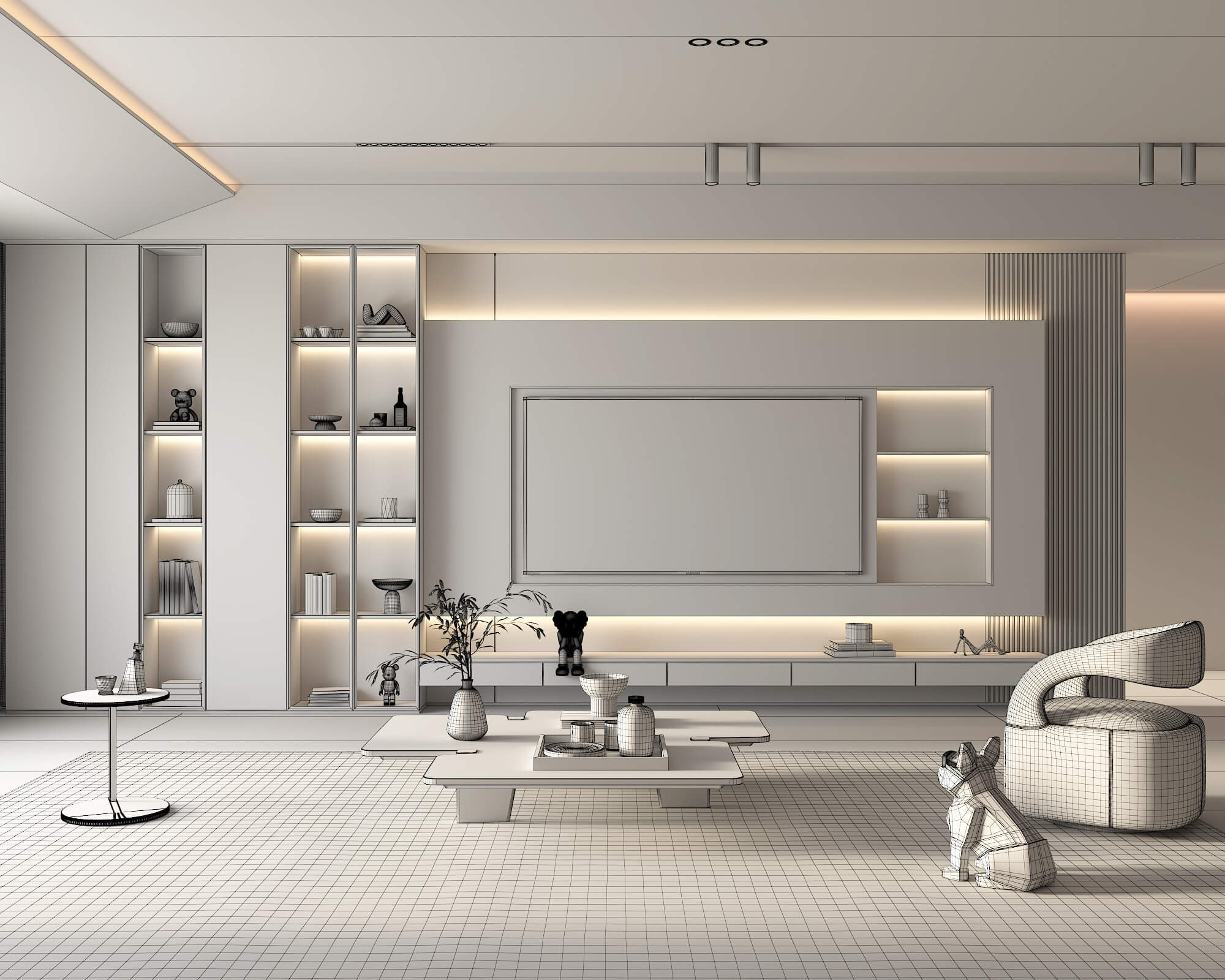 Living Room Scene 18 - 3D Model by nhattuankts