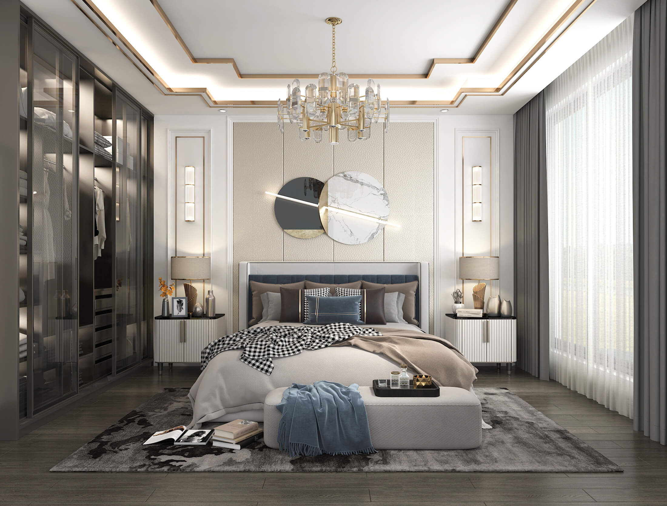 Luxury Bedroom Interior Scene 2 - 3D Model by nhattuankts