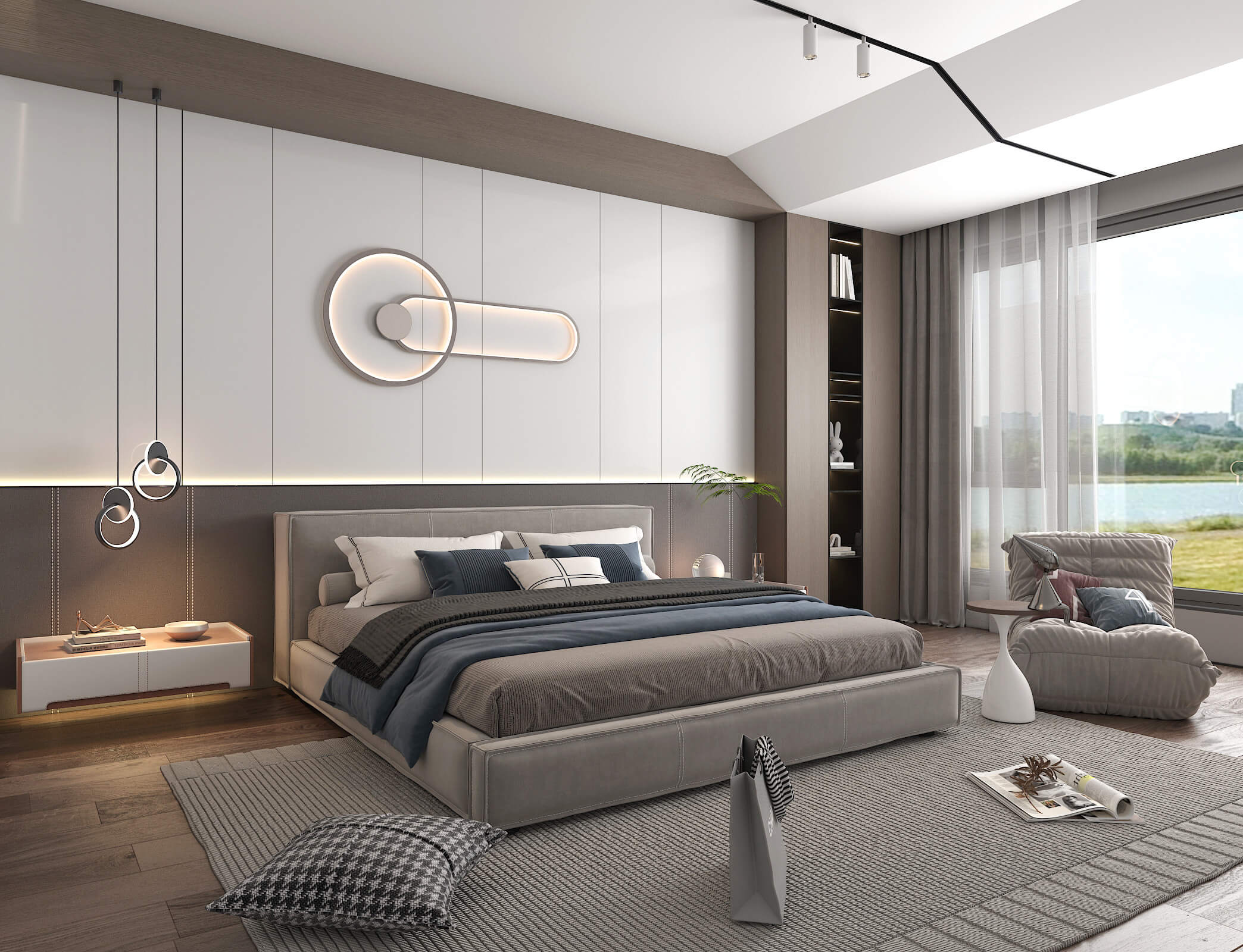 Modern Bedroom Interior Scene 19 - 3D Model by nhattuankts