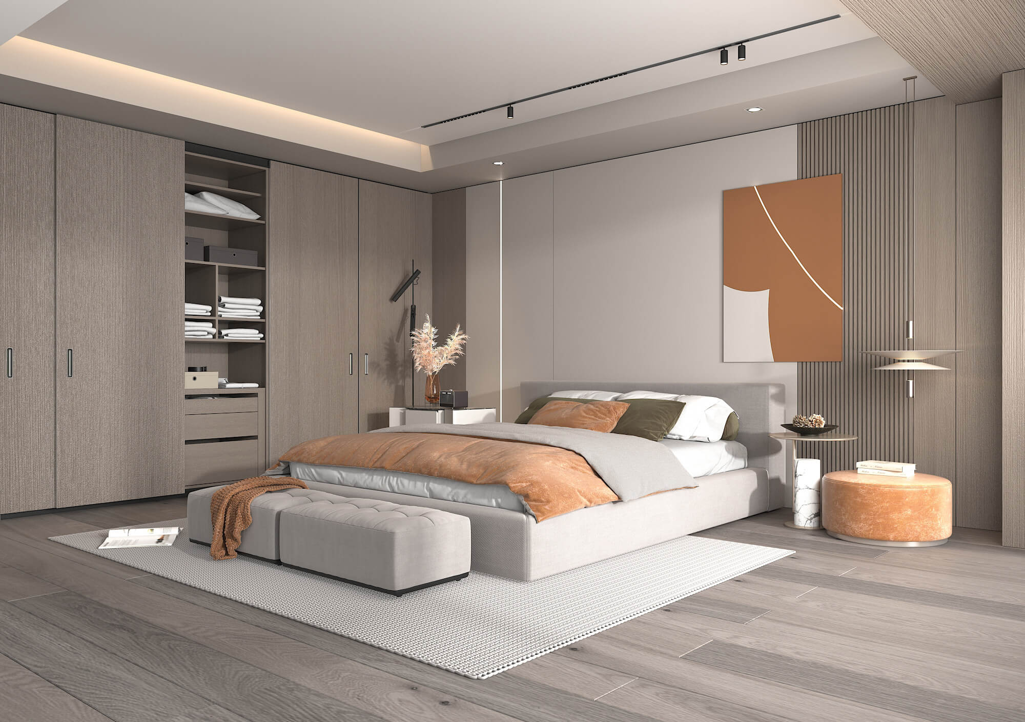 Modern Bedroom Interior Scene 24 - 3D Model by nhattuankts