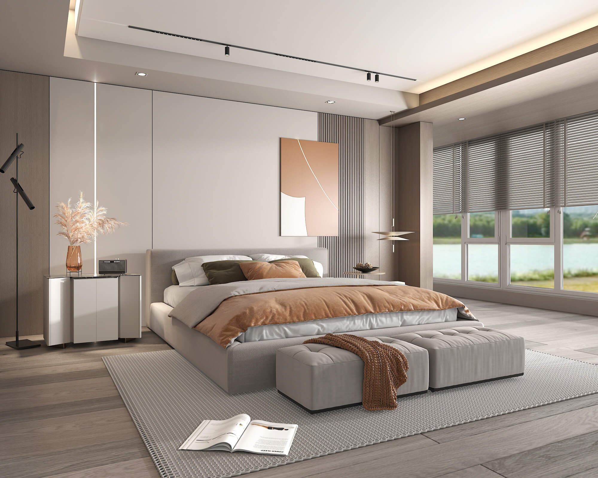 Modern Bedroom Interior Scene 24 - 3D Model by nhattuankts