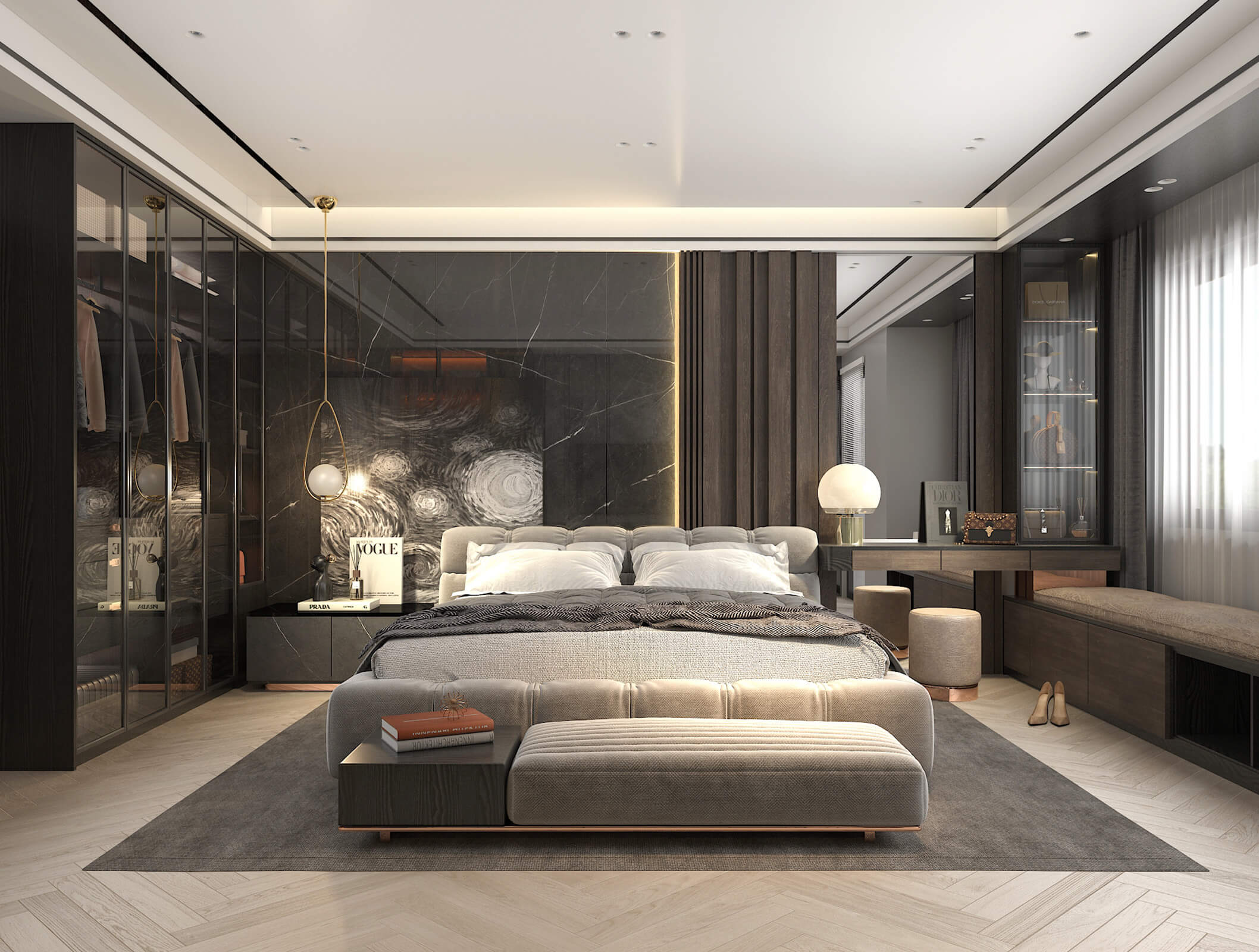 Modern Bedroom Interior Scene 27 - 3D Model by nhattuankts