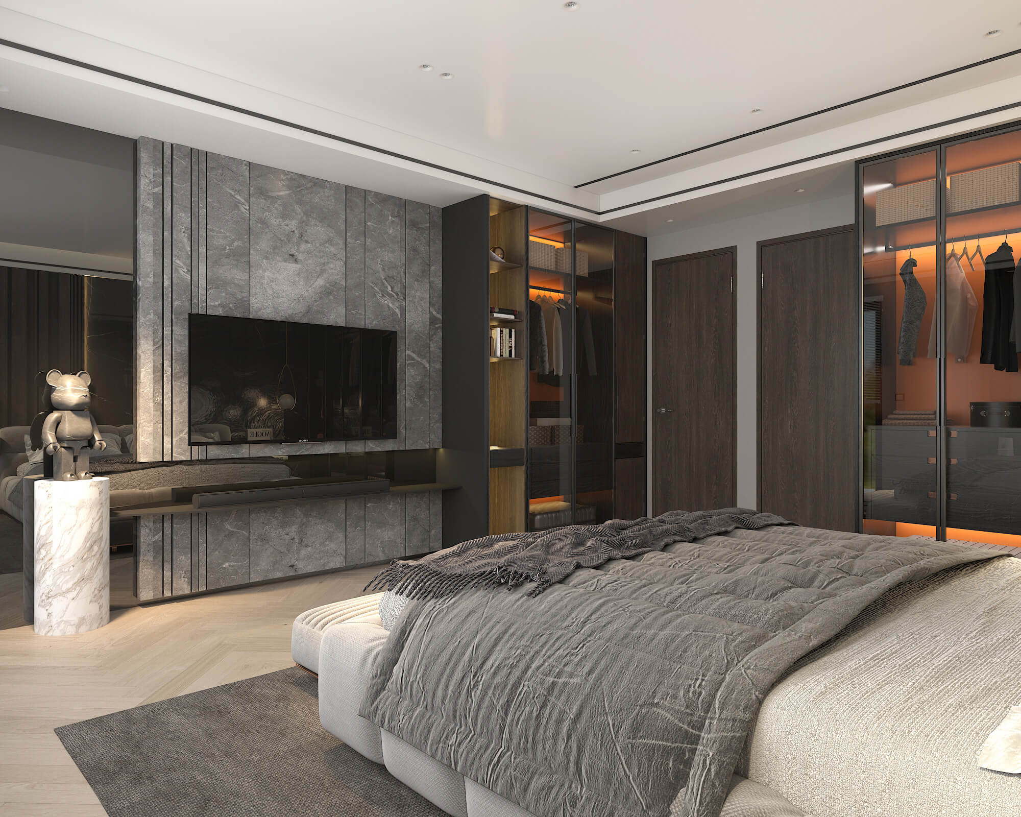 Modern Bedroom Interior Scene 27 - 3D Model by nhattuankts