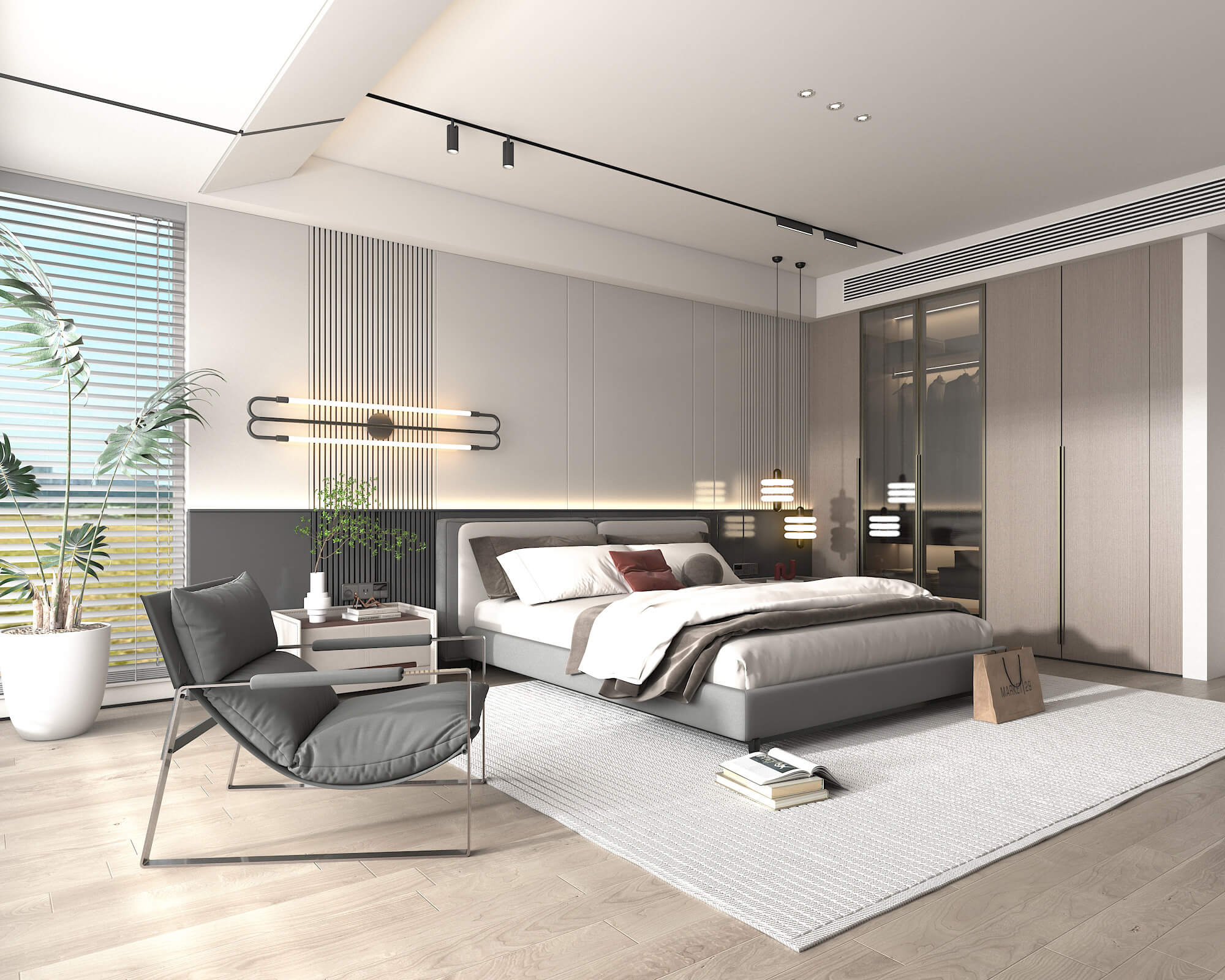 Modern Bedroom Interior Scene 29 - 3D Model by nhattuankts