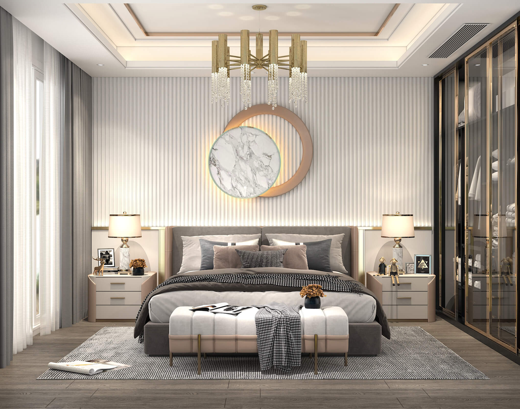 Modern Bedroom Interior Scene 31 - 3D Model by nhattuankts