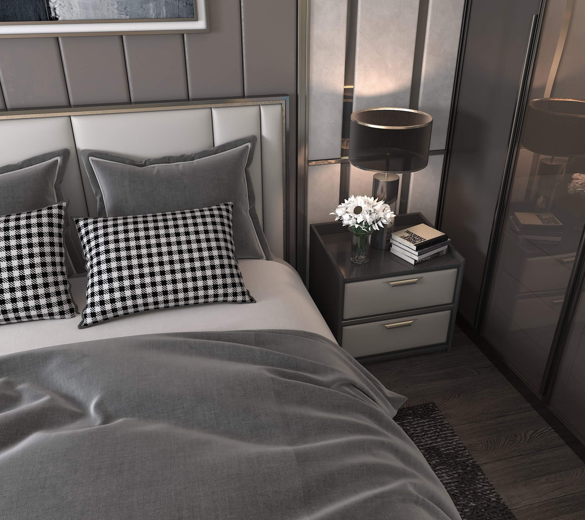 Modern Bedroom Interior Scene - 3D Model by nhattuankts