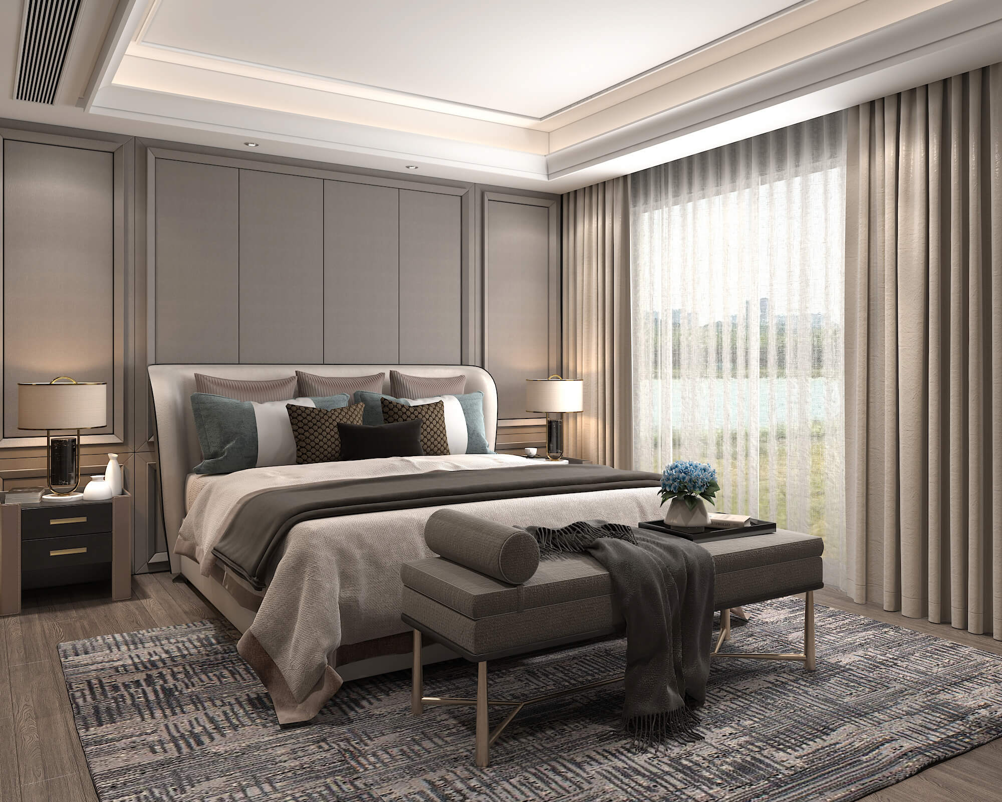 Modern Bedroom Scene 33 - 3D Model by nhattuankts