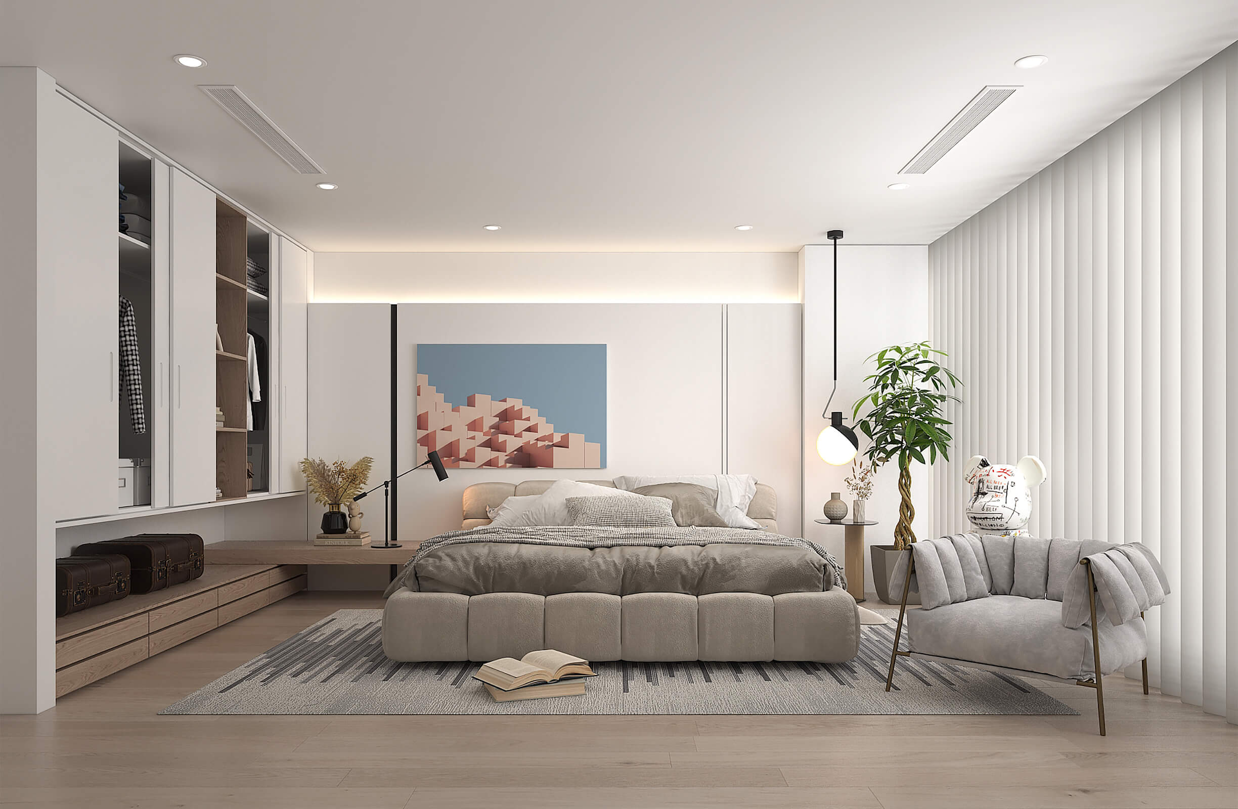 Modern Bedroom Scene 32 - 3D Model by nhattuankts