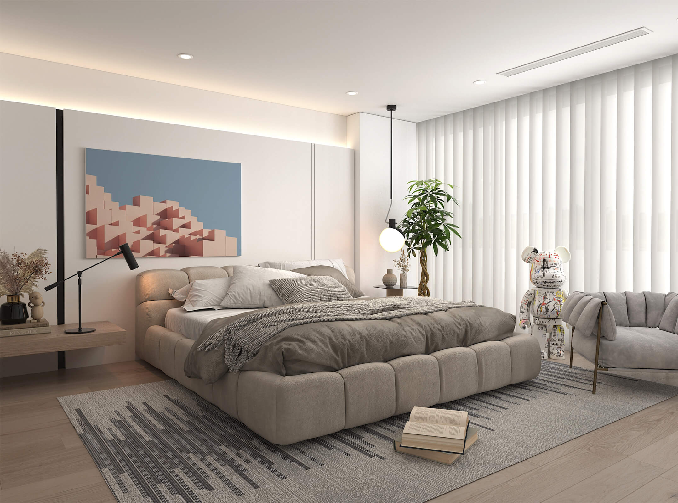 Modern Bedroom Scene 32 - 3D Model by nhattuankts