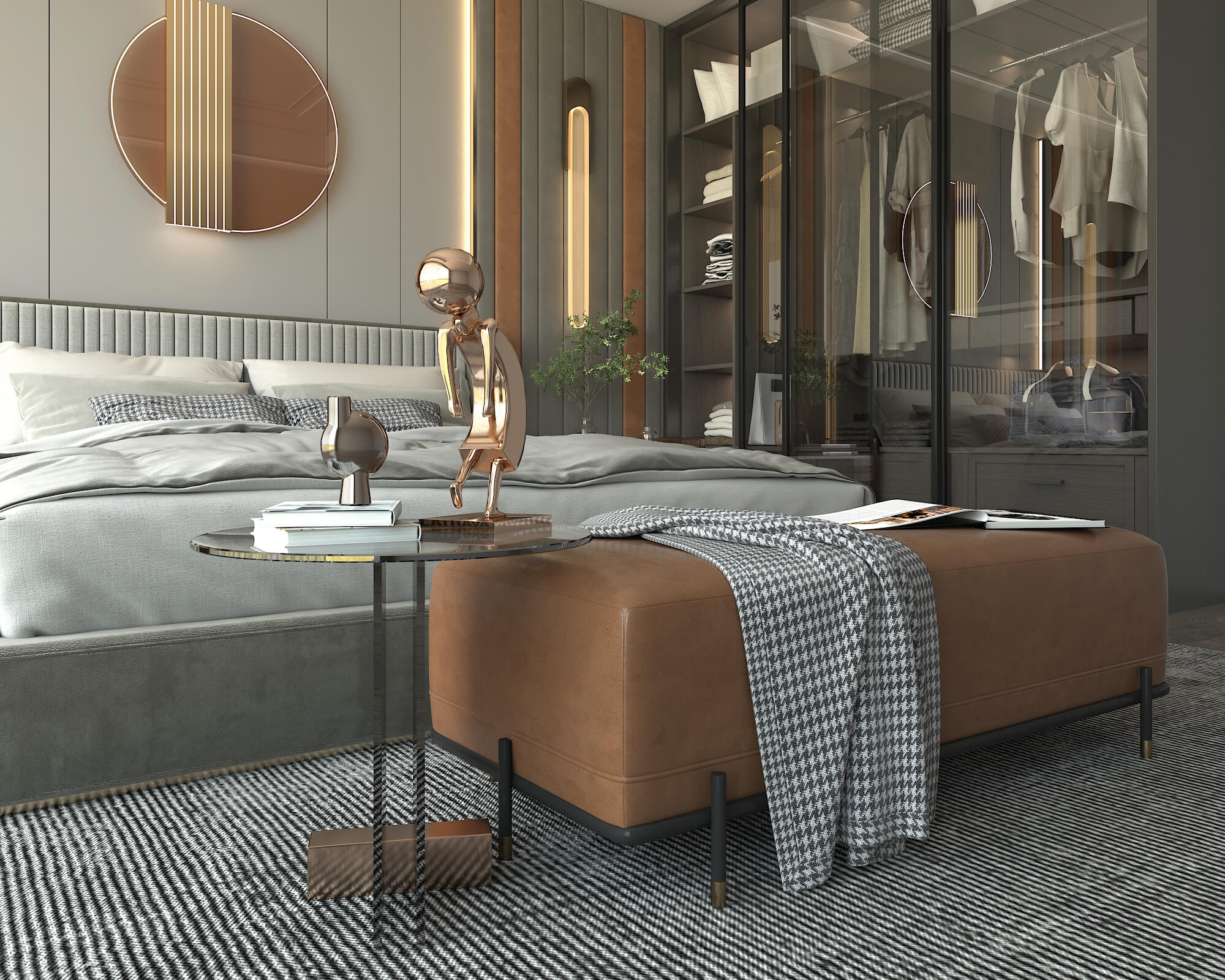 Modern Bedroom Scene 34 - 3D Model by nhattuankts