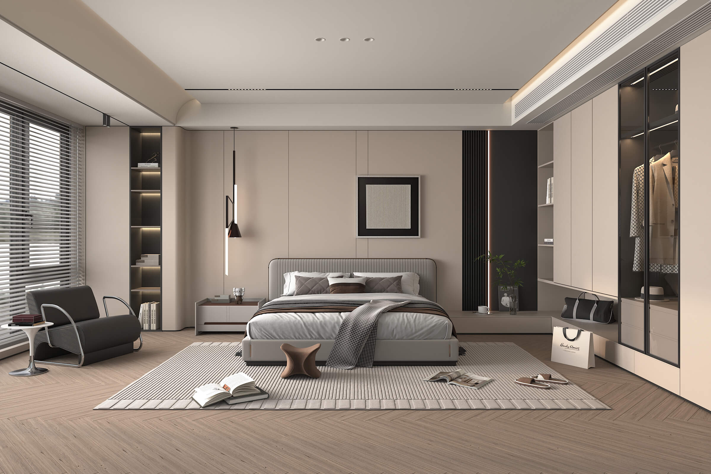 Modern Bedroom Scene 42 - 3D Model by nhattuankts