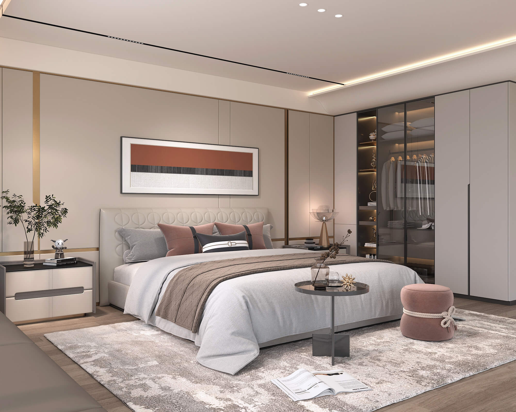 Modern Bedroom Scene 45 - 3D Model by nhattuankts