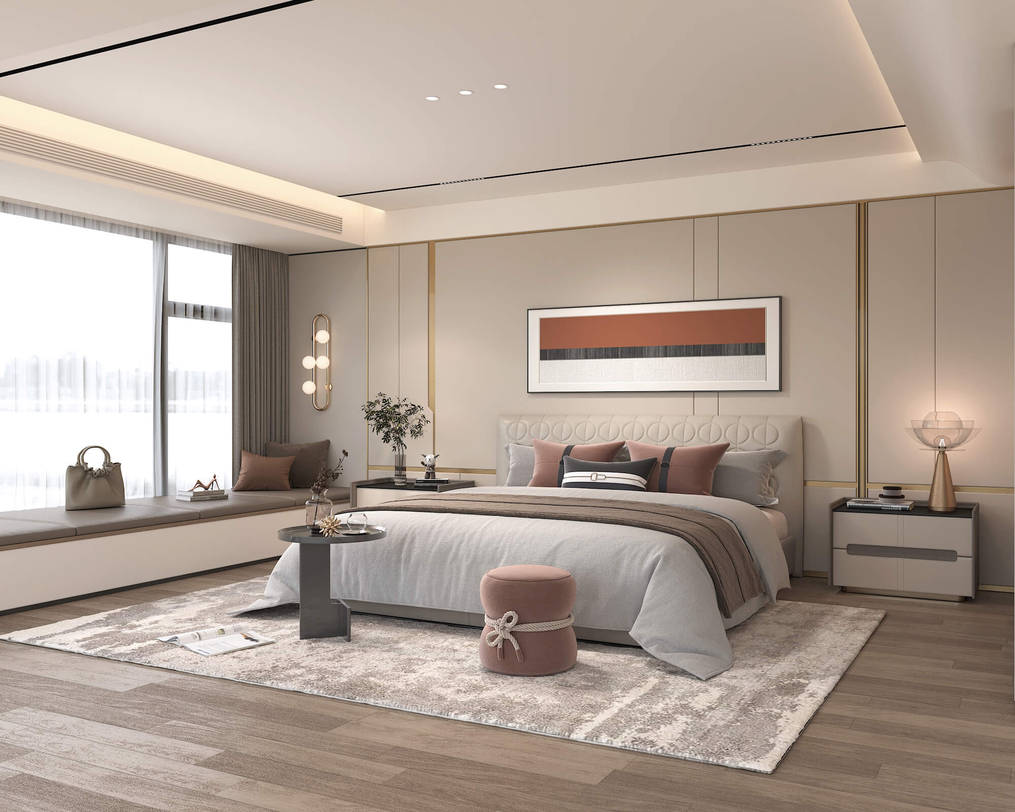 Modern Bedroom Scene 45 - 3D Model by nhattuankts