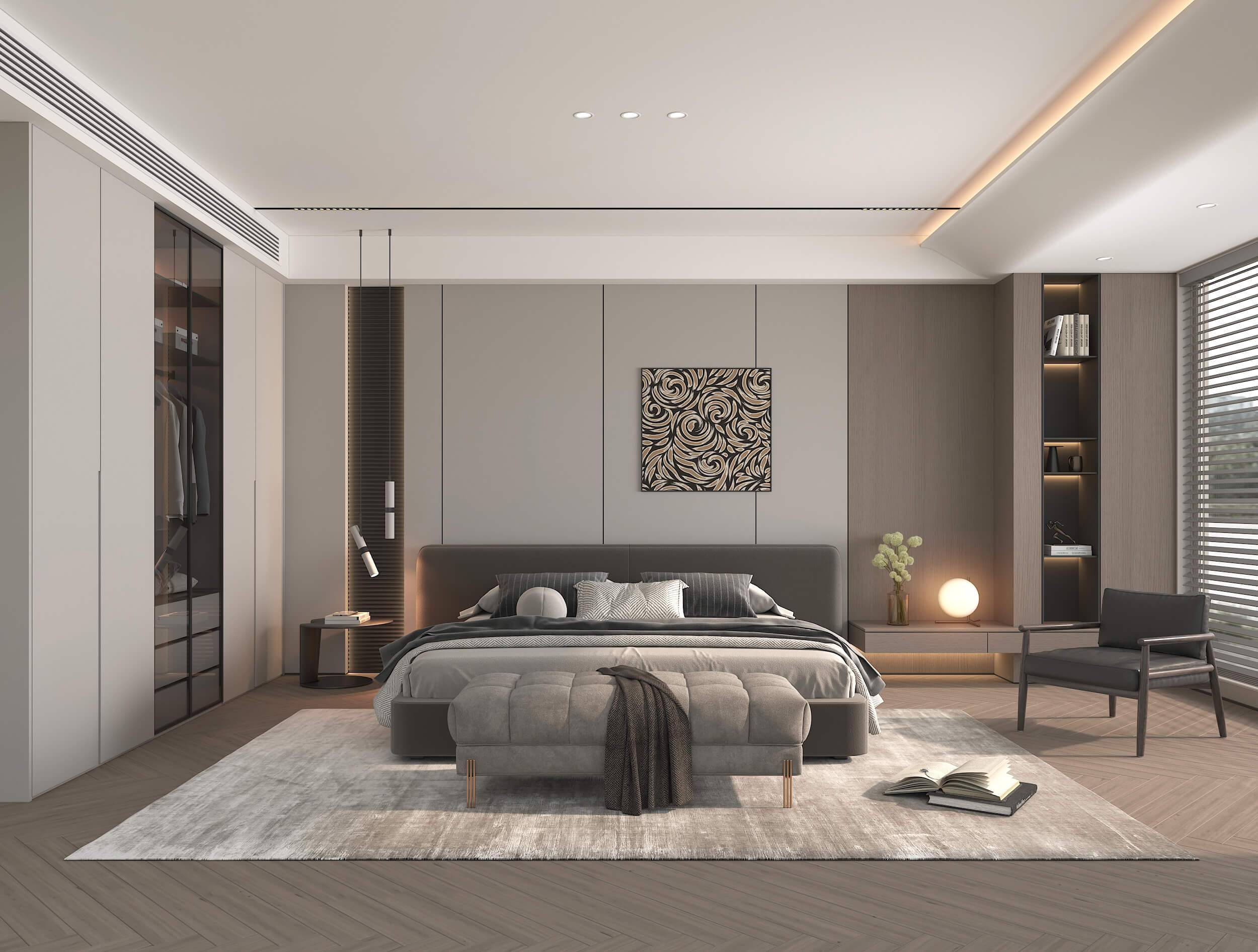 Modern Bedroom Scene 49 - 3D Model by nhattuankts