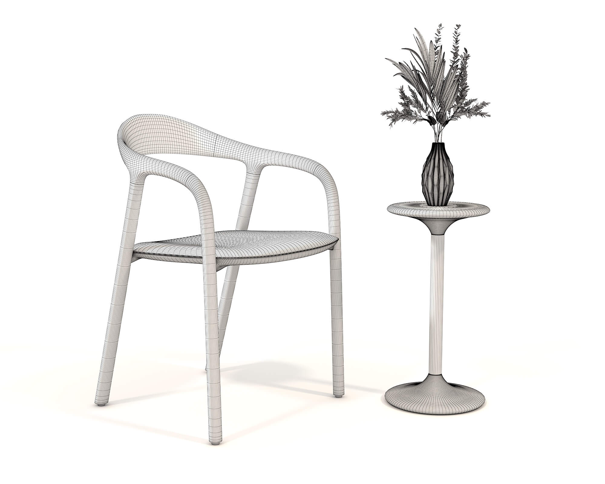 Modern Coffee Table and Chair 19 - 3D Model by nhattuankts