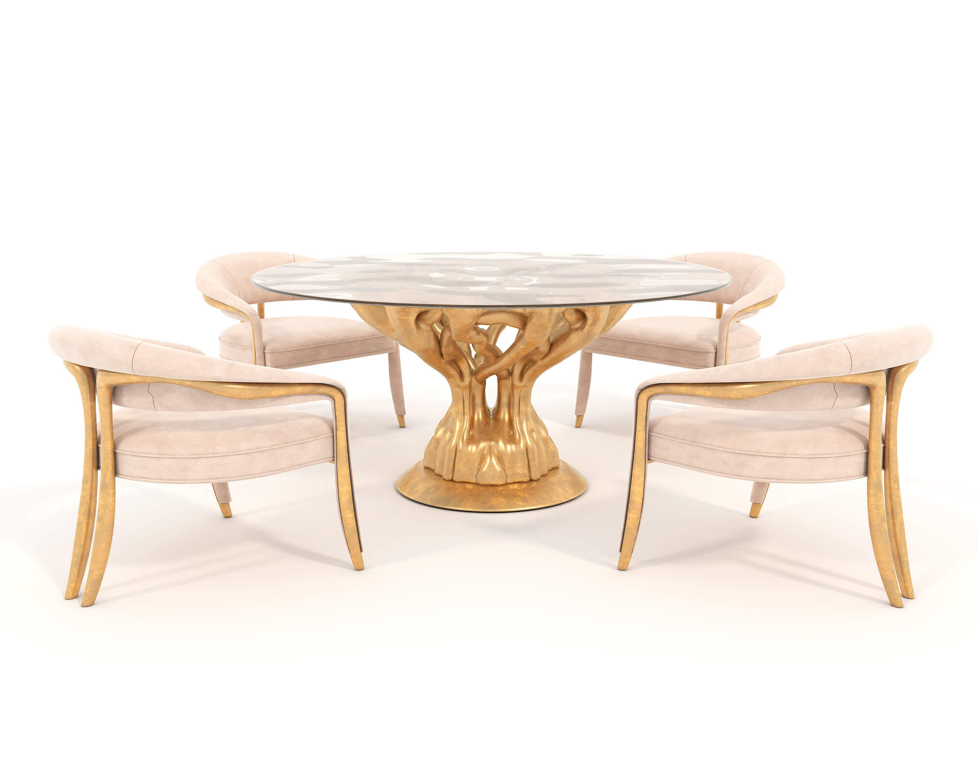Modern Dining Table and Chairs 39 - 3D Model by nhattuankts