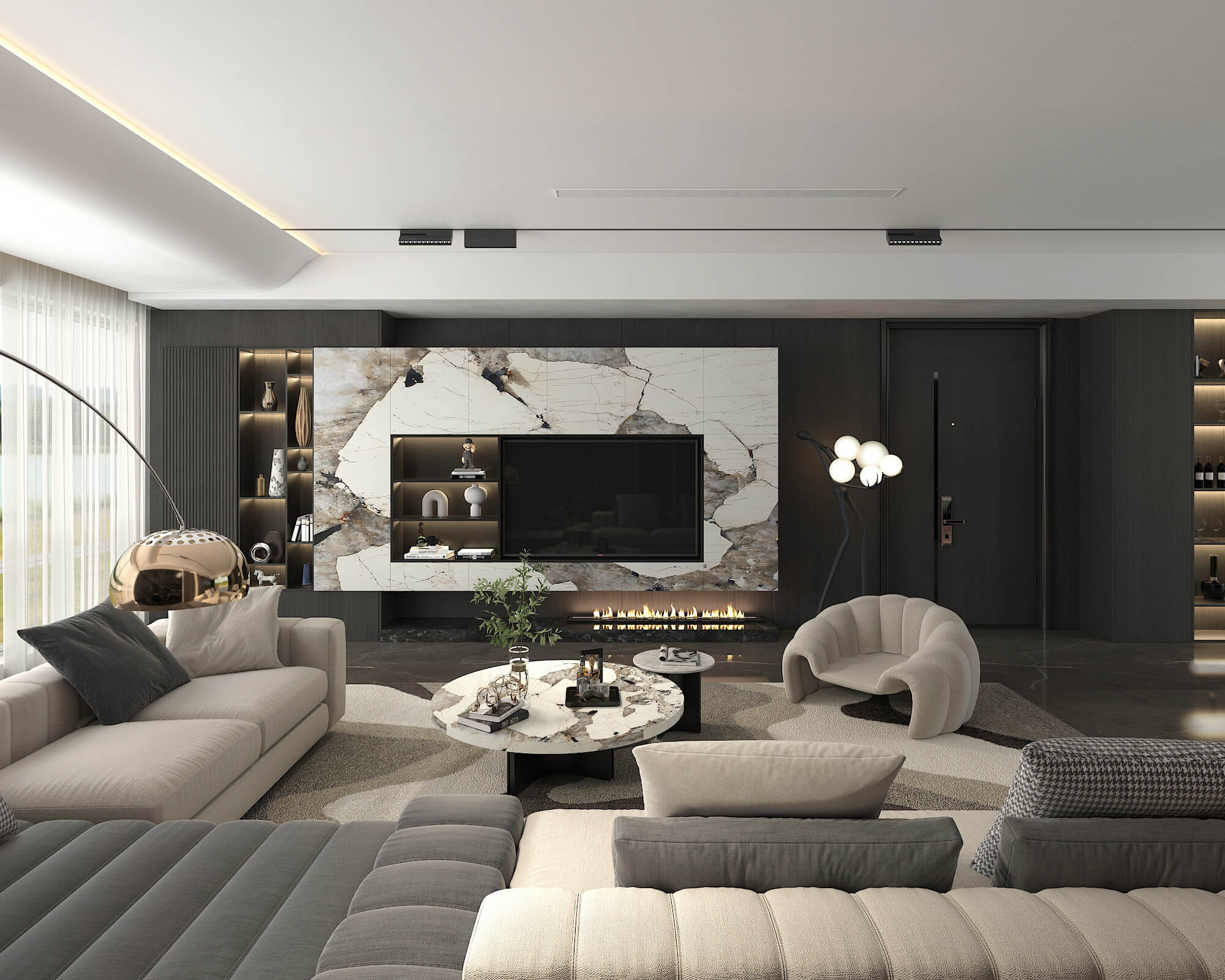 Modern Living Room Scene 2 - 3D Model by nhattuankts