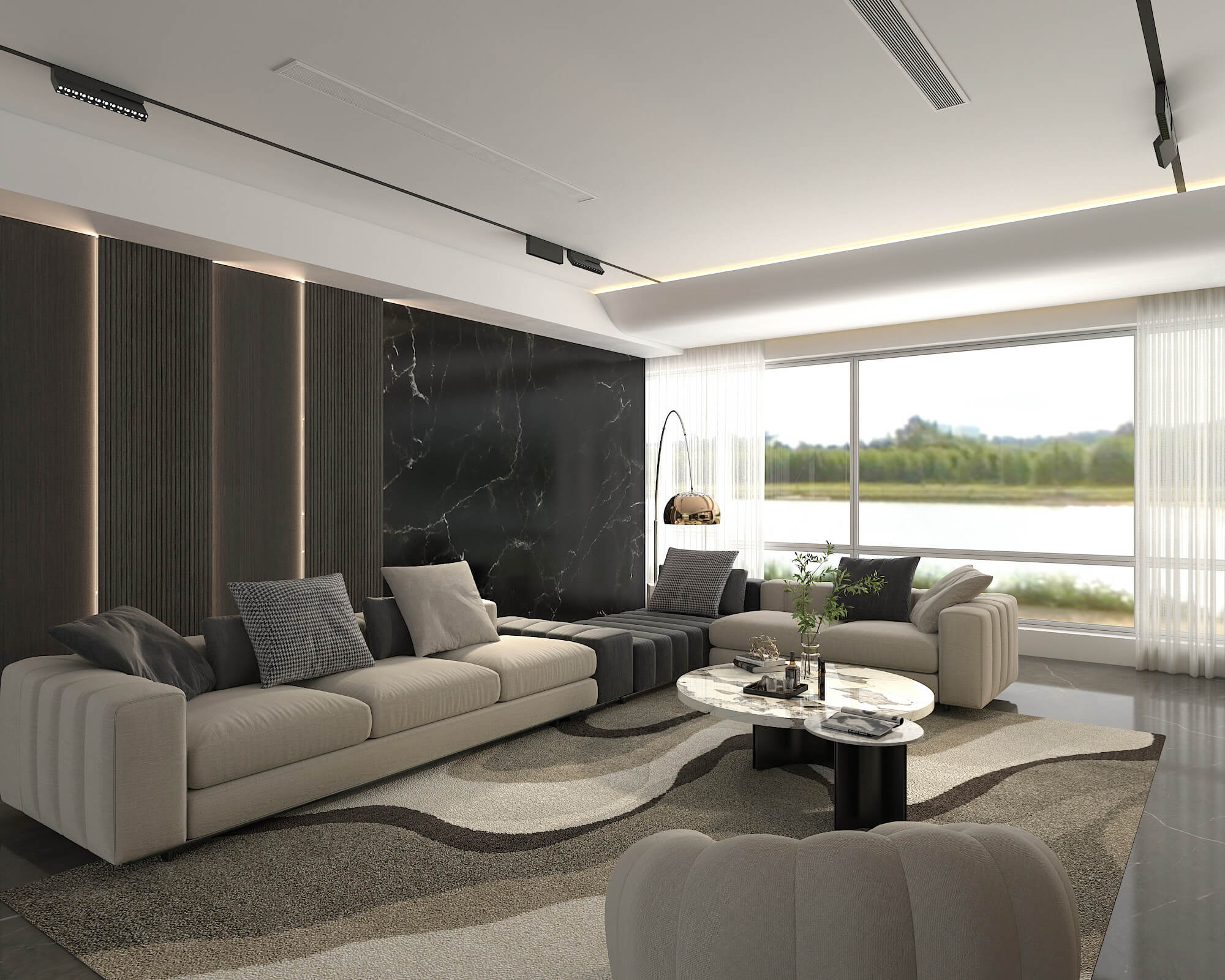 Modern Living Room Scene 2 - 3D Model by nhattuankts