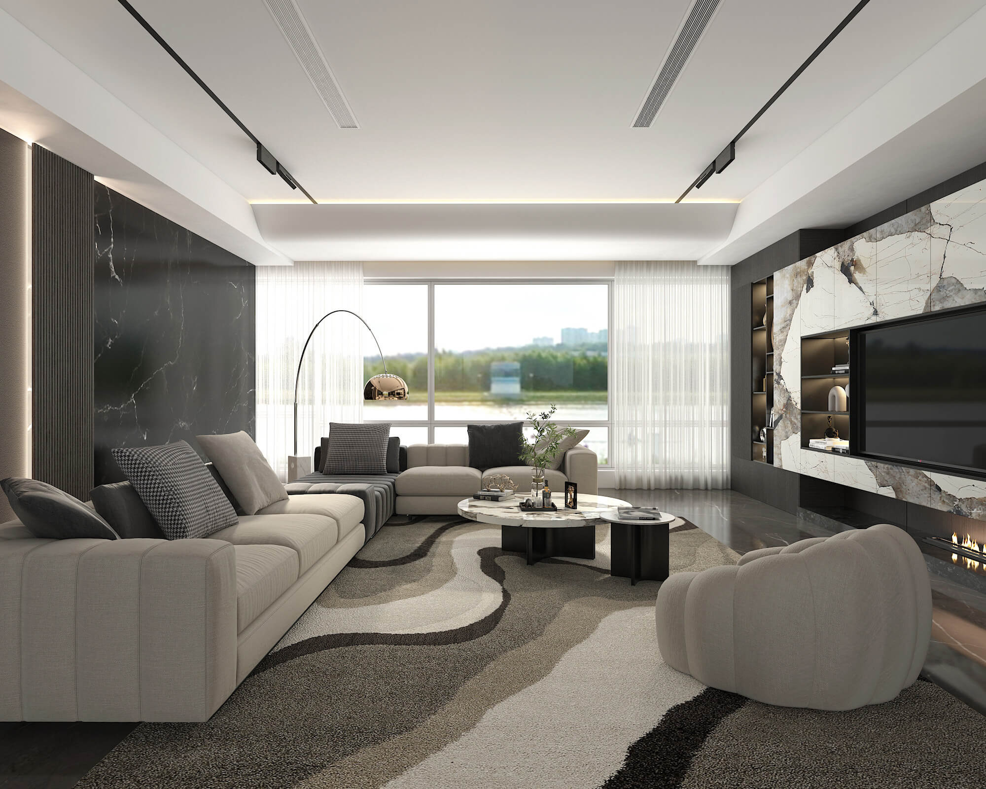 Modern Living Room Scene 2 - 3D Model by nhattuankts