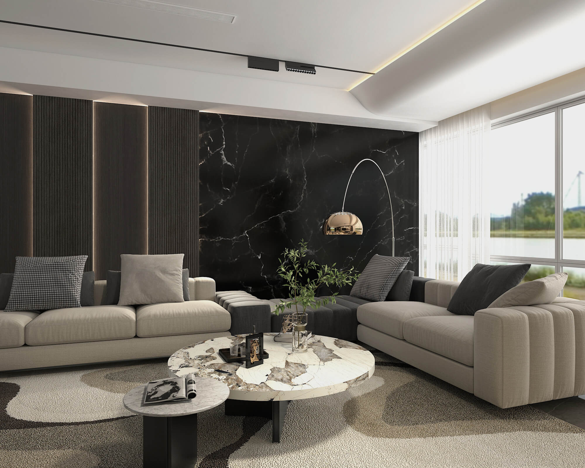 Modern Living Room Scene 2 - 3D Model by nhattuankts
