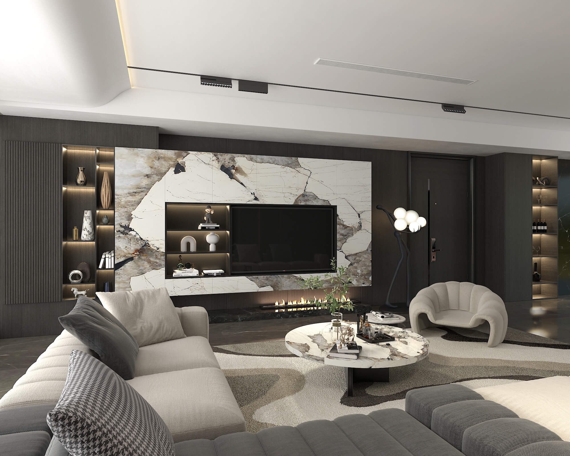 Modern Living Room Scene 2 - 3D Model by nhattuankts